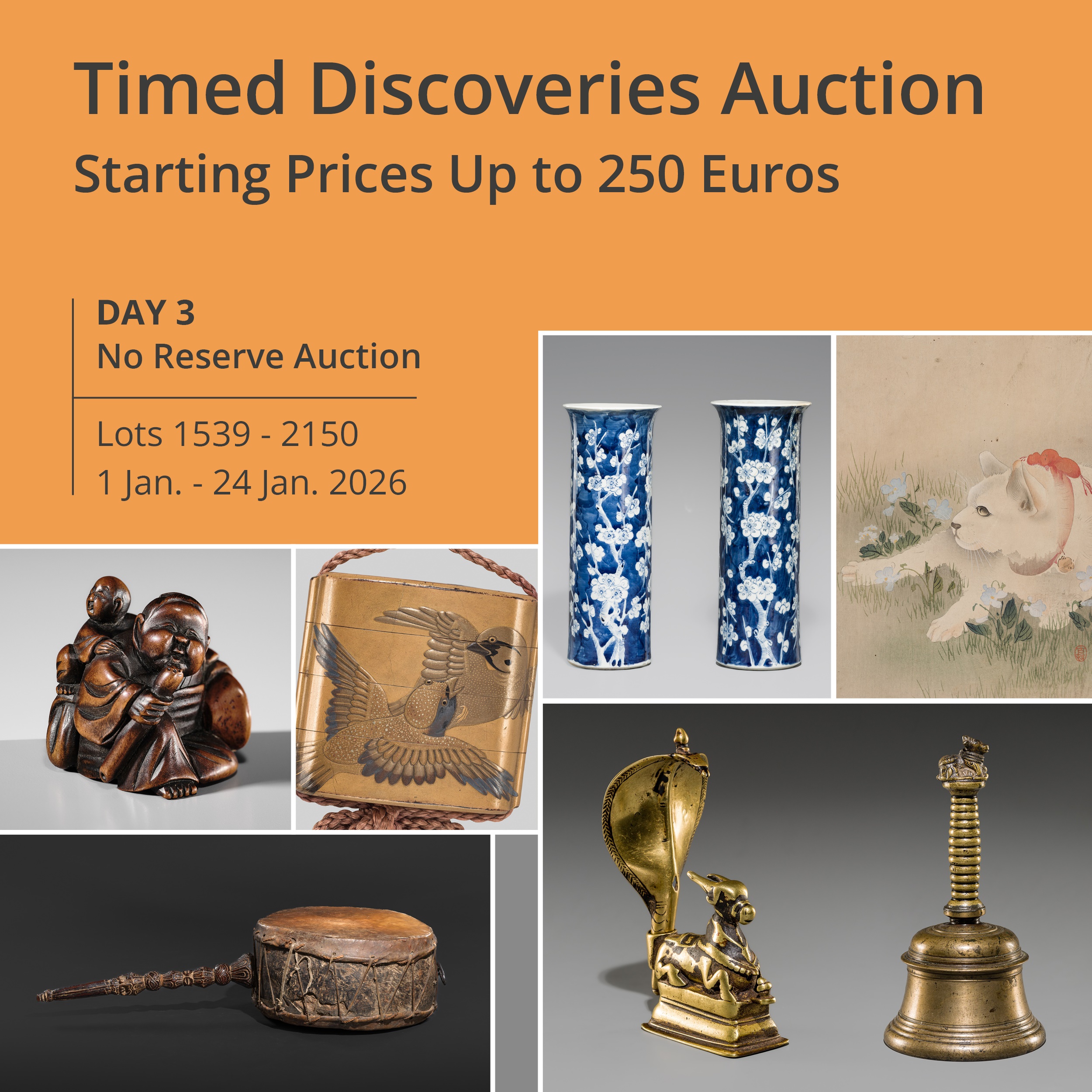 Three-Day Auction: Asian Art Discoveries – No Reserve Timed Auction
