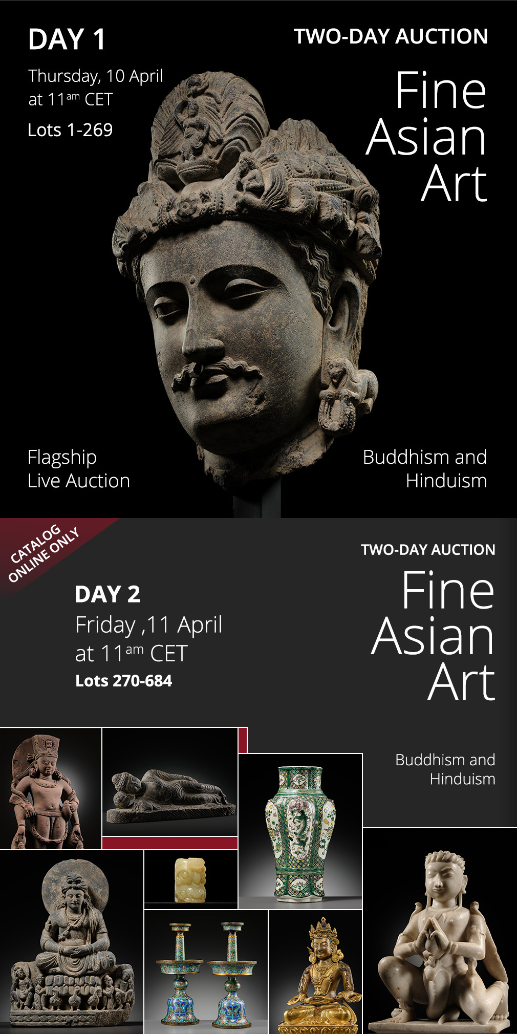 TWO-DAY AUCTION: Fine Asian Art, Buddhism and Hinduism