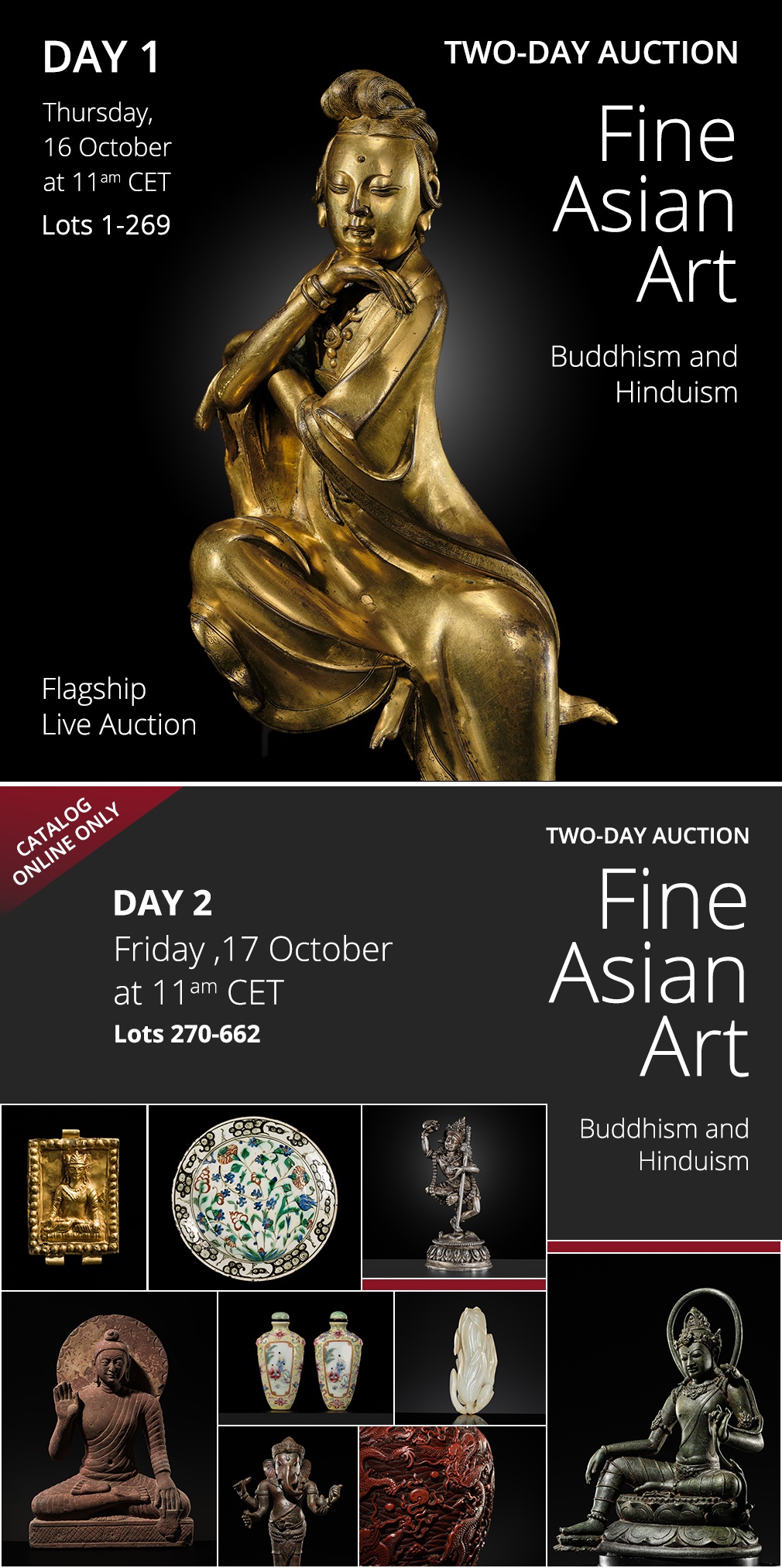 TWO-DAY AUCTION: Fine Asian Art, Buddhism and Hinduism