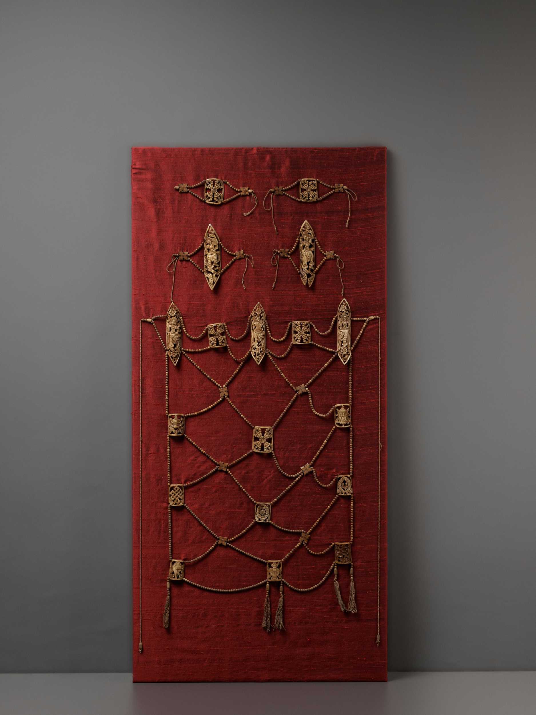 Lot 48 - A TIBETAN RITUAL BONE APRON, 18TH-19TH