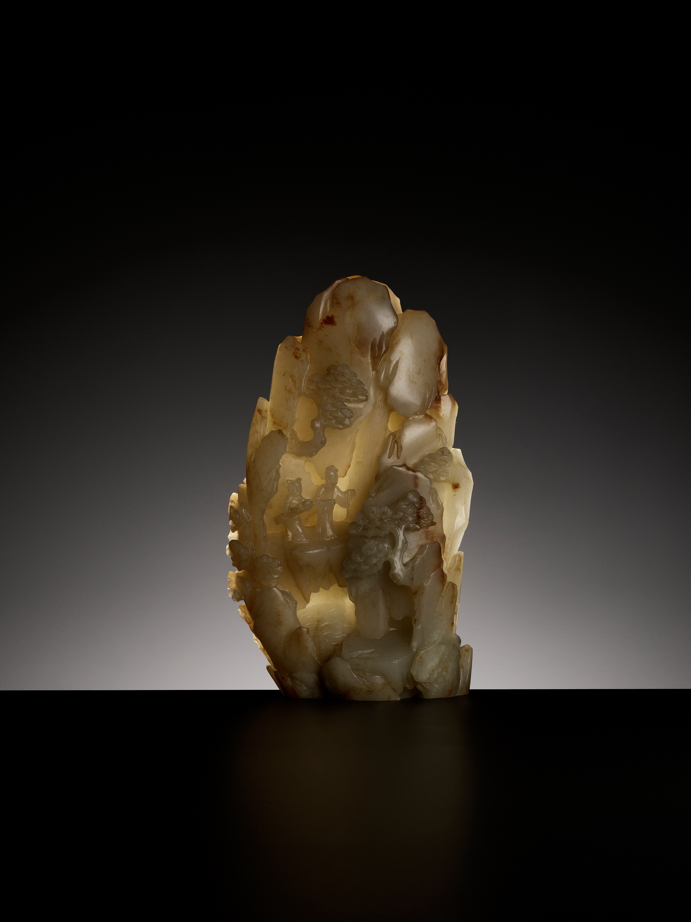 Lot 50 - AN IMPORTANT AND RARE PALE CELADON AND RUSSET