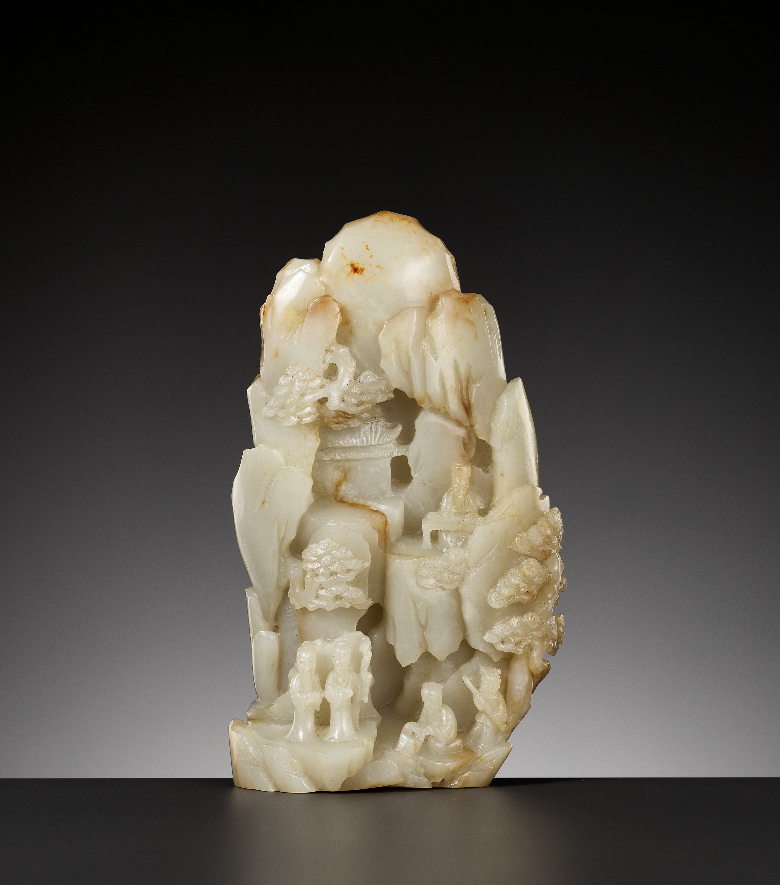 Lot 50 - AN IMPORTANT AND RARE PALE CELADON AND RUSSET