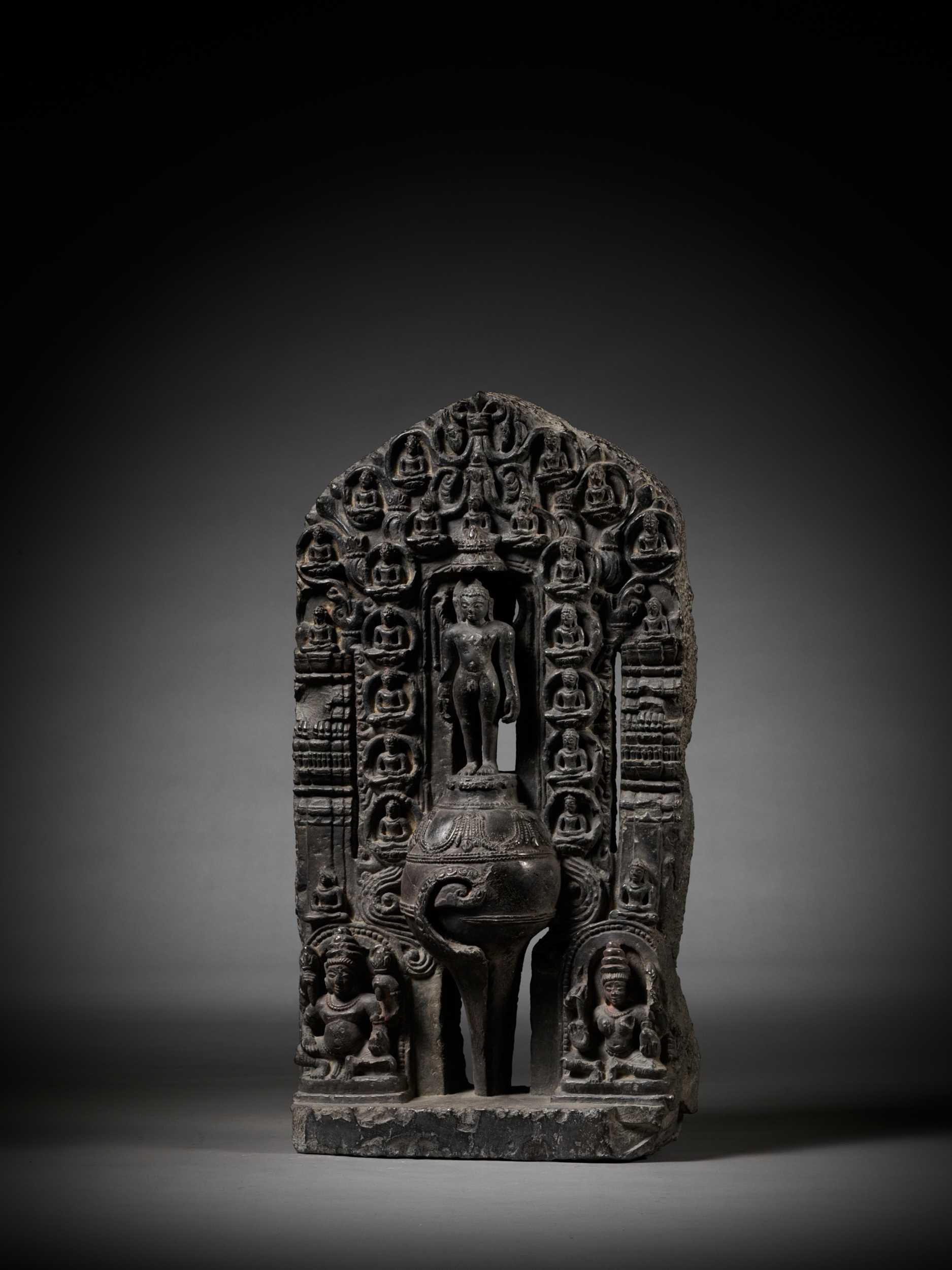 Lot 204 - A BLACK STONE STELE OF NEMINATHA, THE 22ND