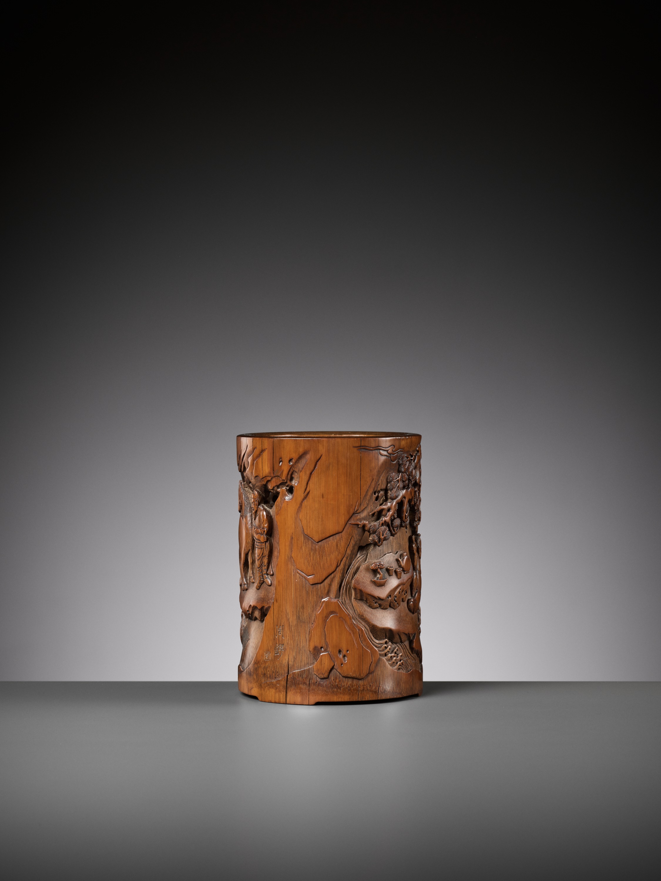 Lot 16 - A JIADING SCHOOL BAMBOO BRUSHPOT, BITONG,