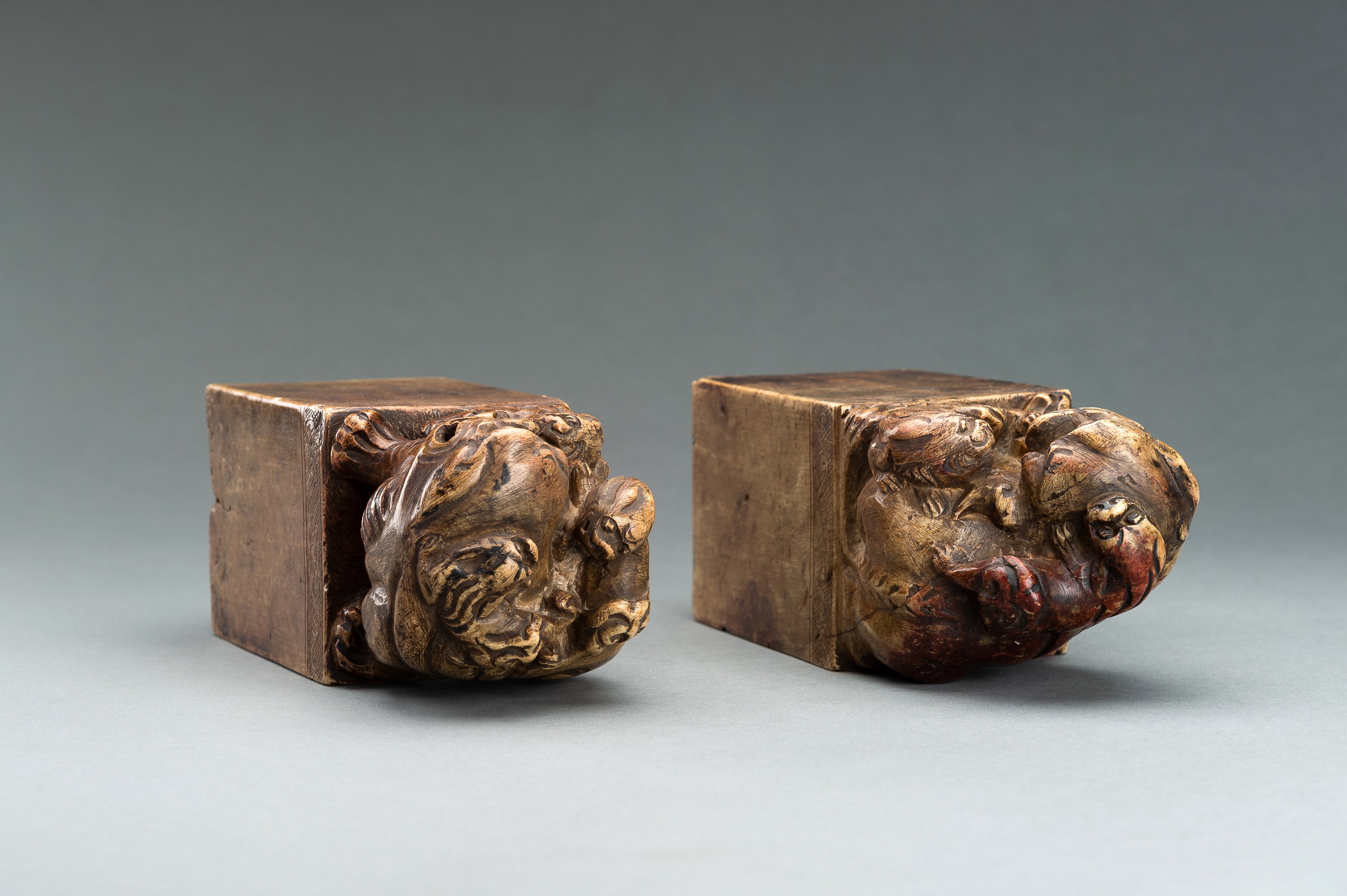 Lot 92 - A LARGE PAIR OF ‘BUDDHIST LIONS’ SOAPSTONE