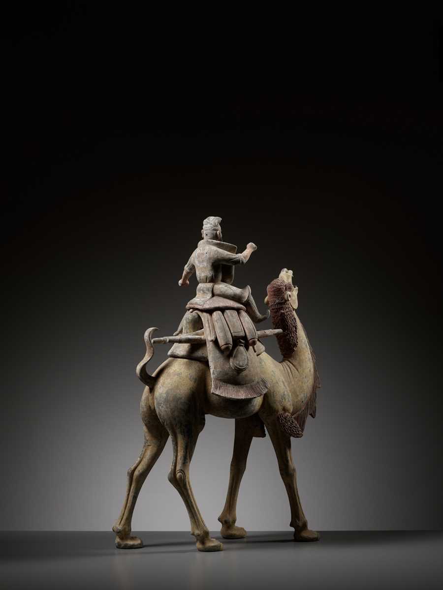 Lot 69 - A MASSIVE PAINTED POTTERY FIGURE OF A