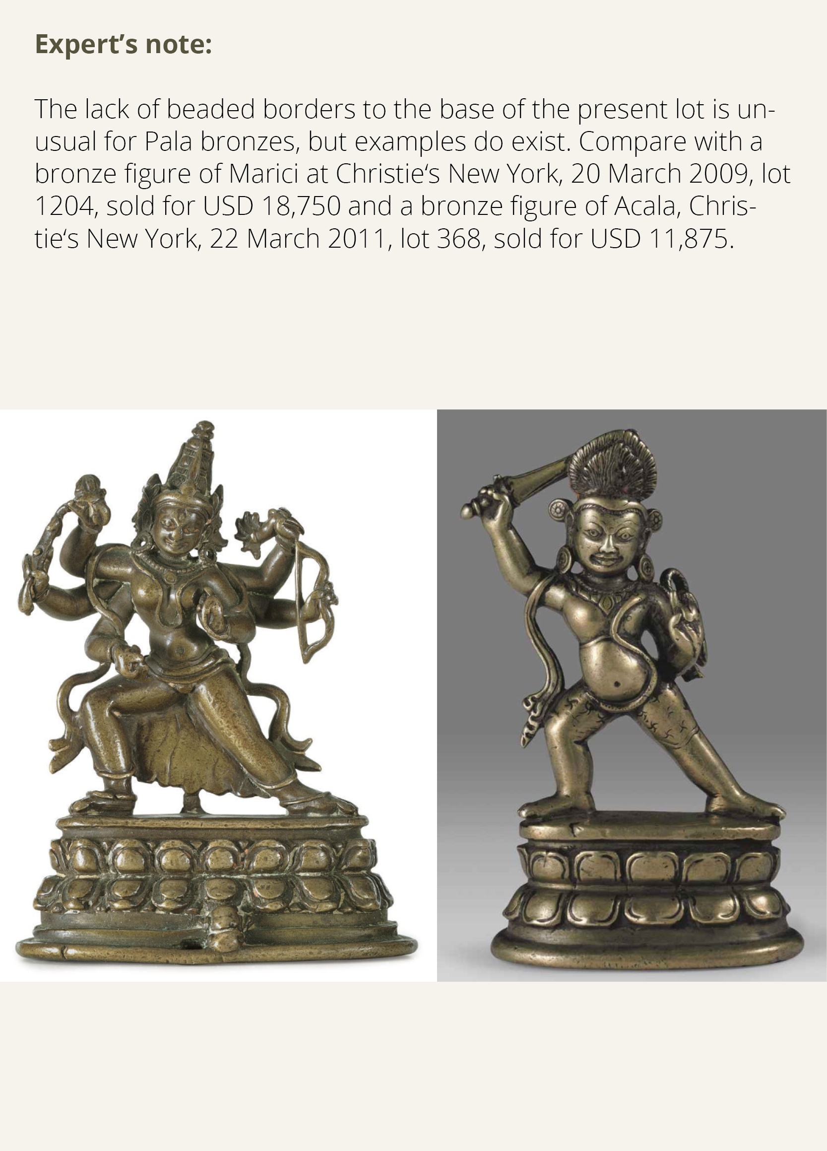Lot 240 - A BRONZE FIGURE OF SHADAKSHARI LOKESHVARA,