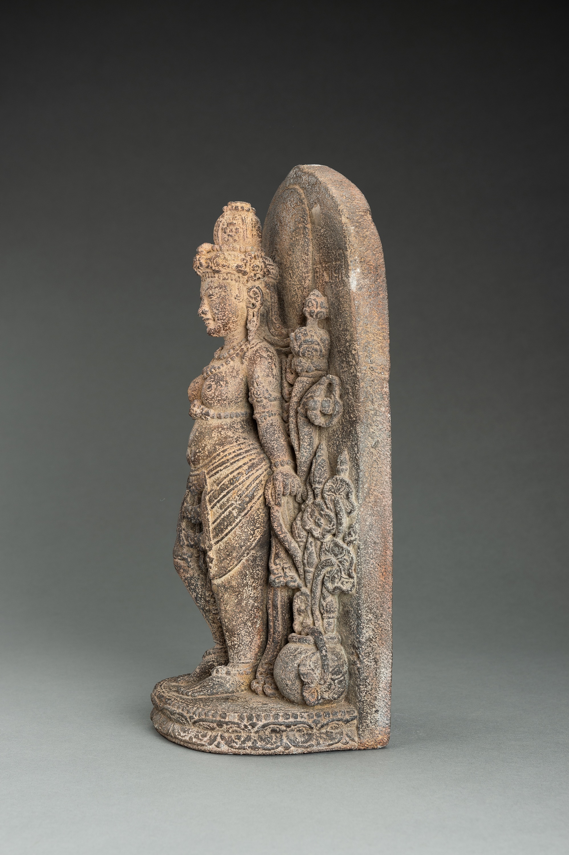 Lot 908 - A STONE STELE OF PARVATI