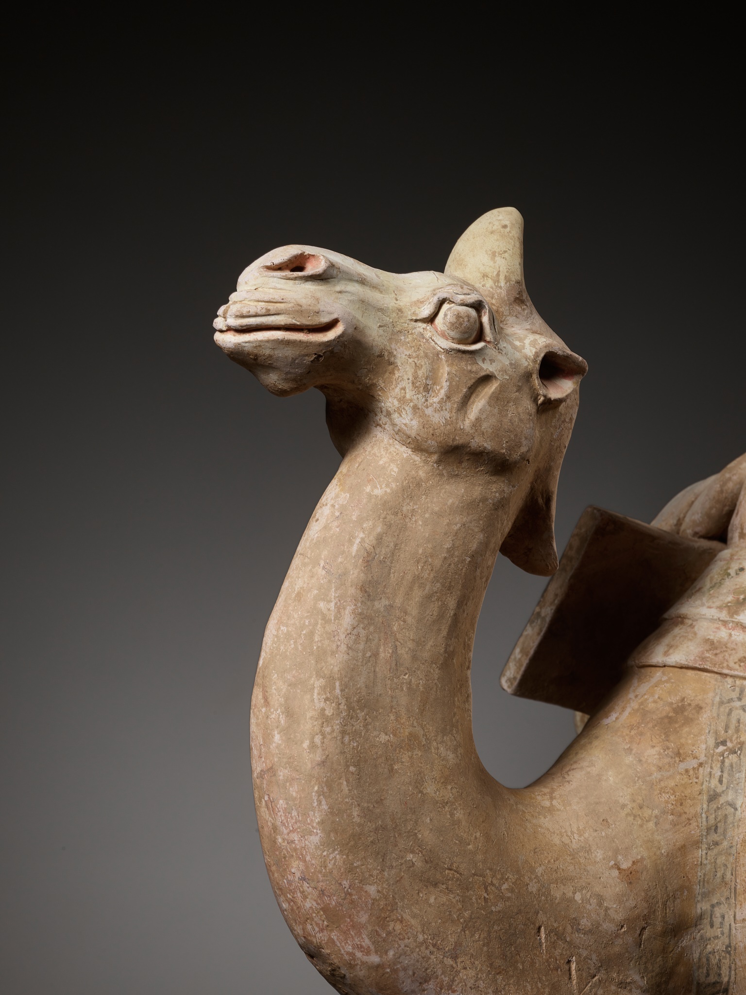 Lot 70 - A RARE AND LARGE POTTERY GROUP OF A MONKEY