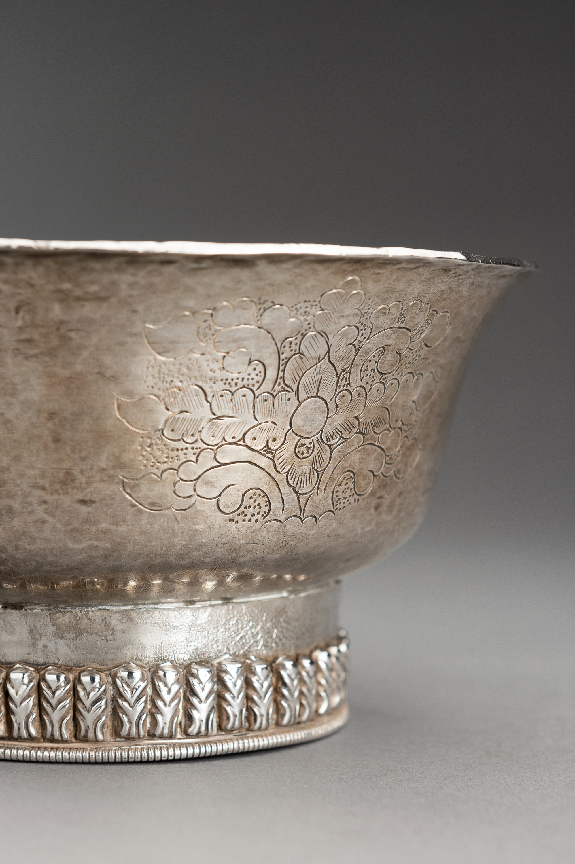 Lot 348 - A FINE SILVER RITUAL BOWL, 19th CENTURY