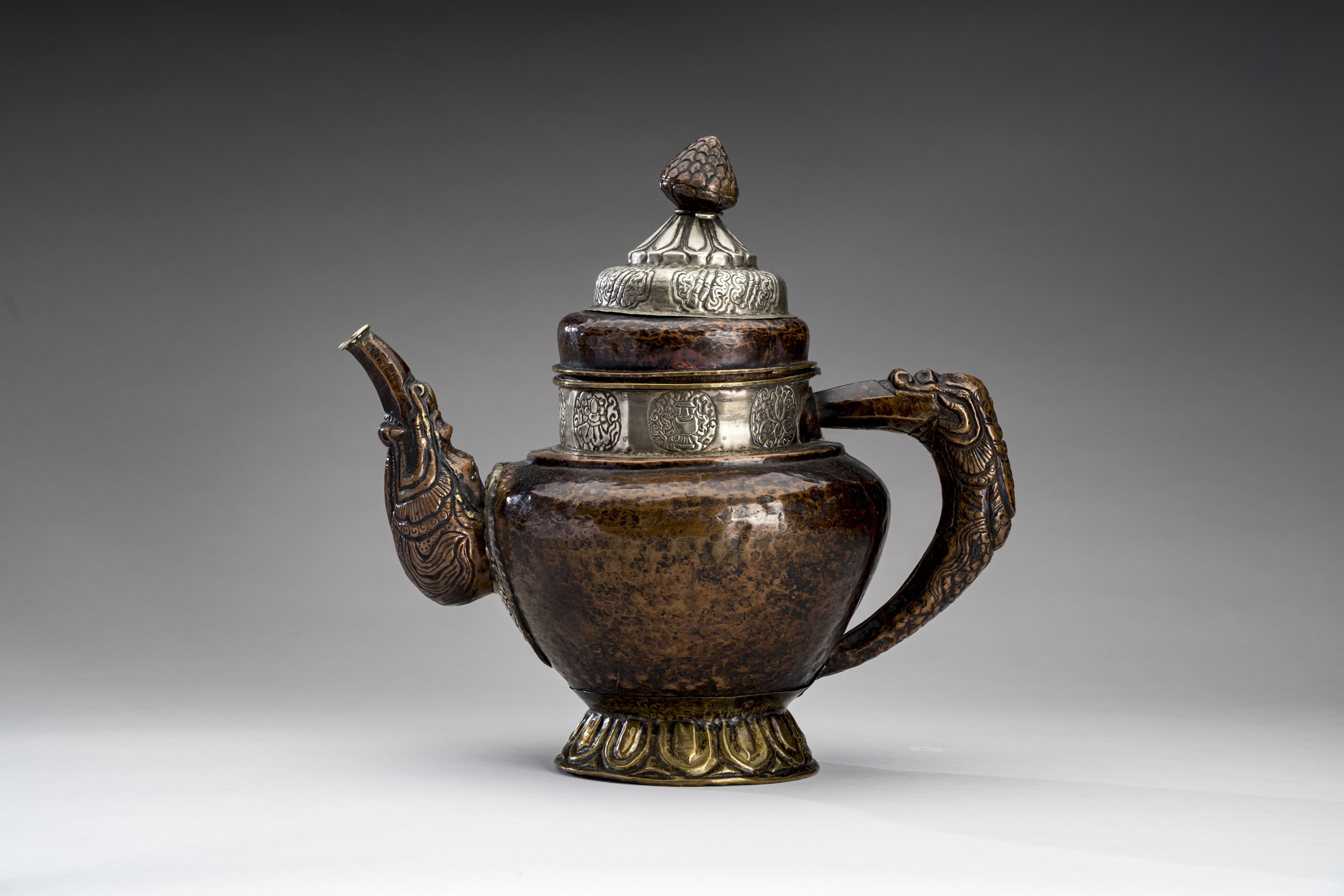 Lot 343 - A TIBETAN COPPER EWER, 19th CENTURY