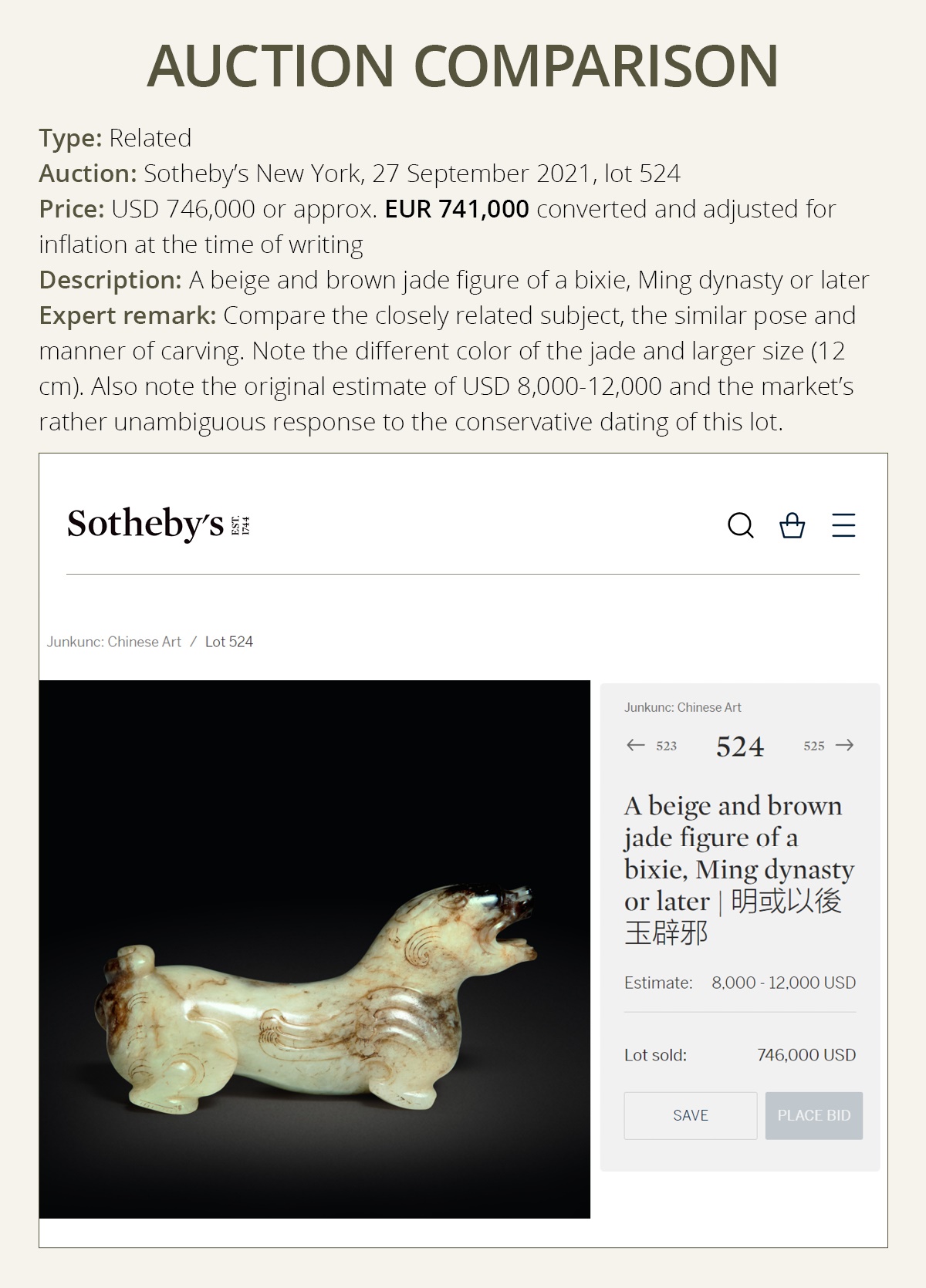 Lot 34 - A RARE, LARGE AND POWERFUL JADE FIGURE OF A