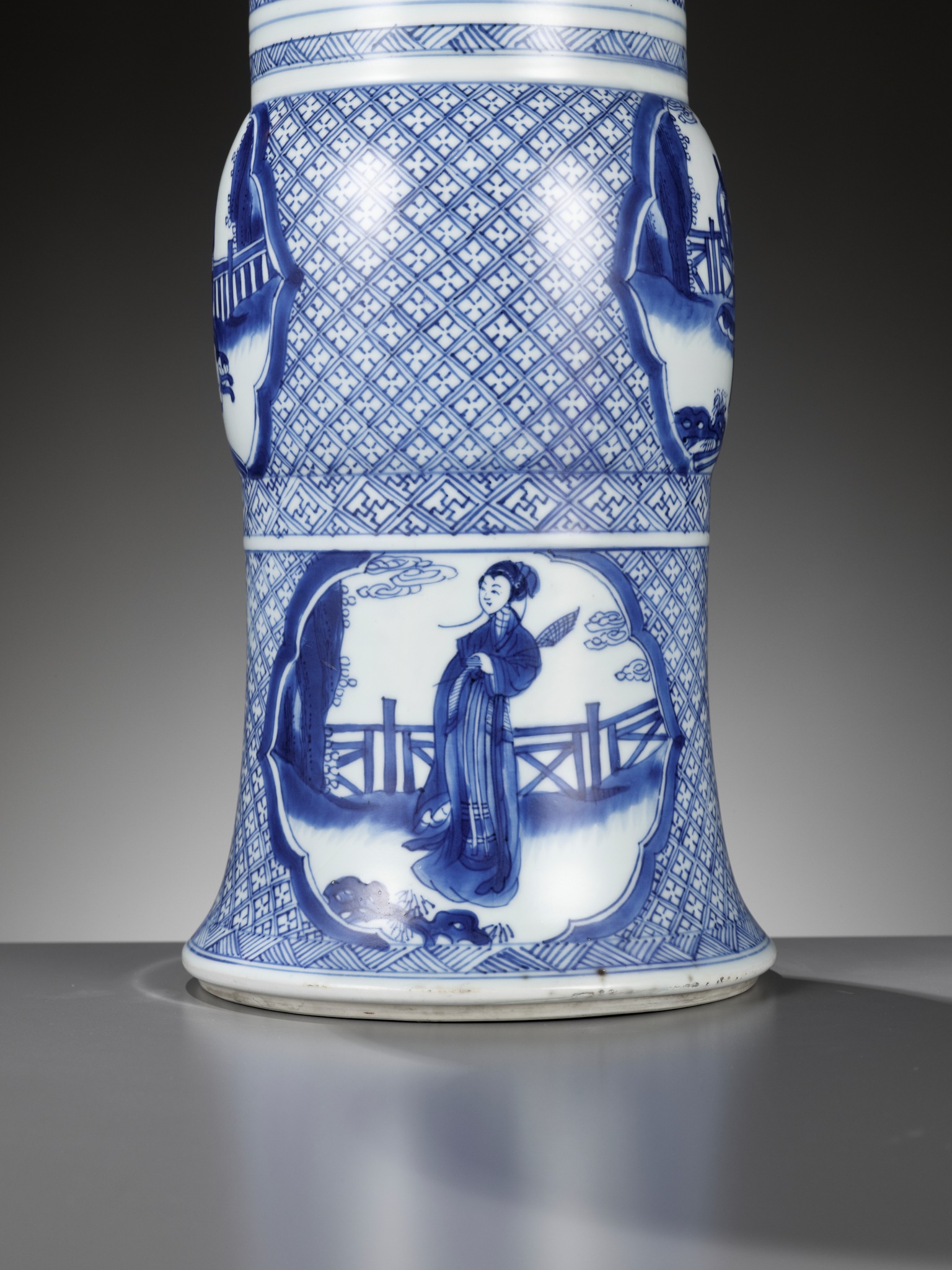 Lot 86 - A RARE BLUE AND WHITE ‘EIGHT IMMORTALS’