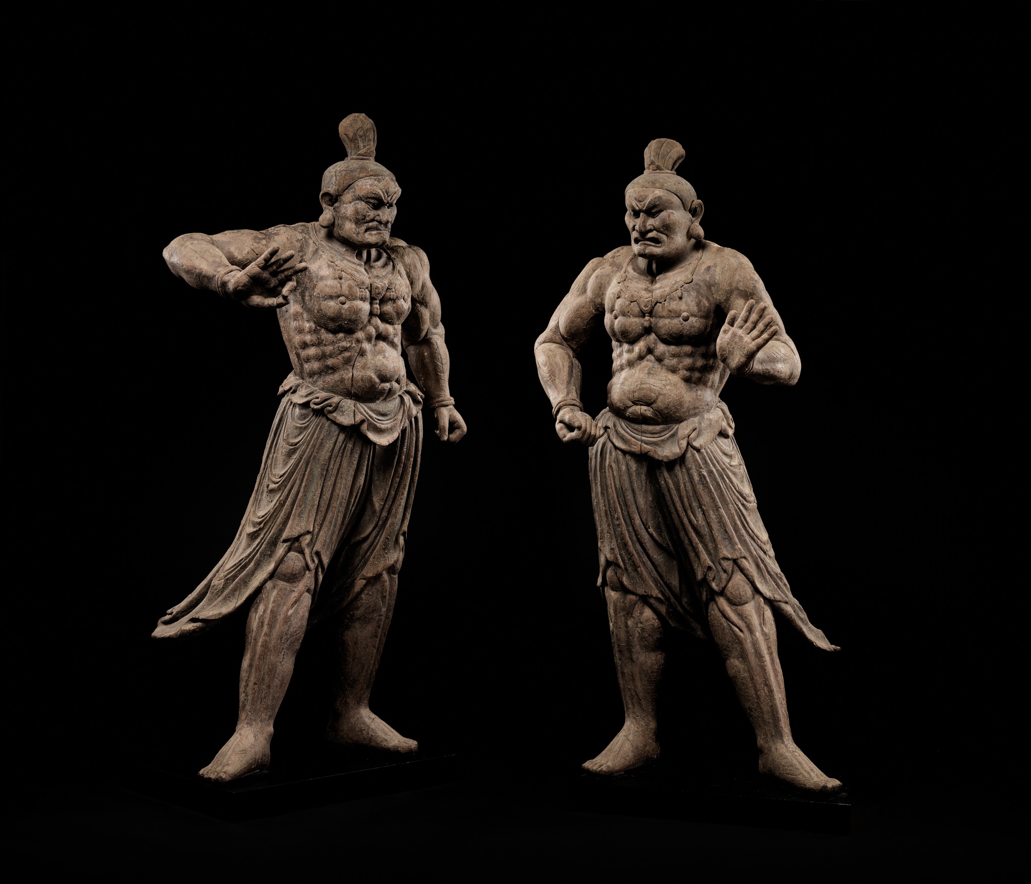 Lot 47 - AN EXCEPTIONAL PAIR OF MONUMENTAL WOOD