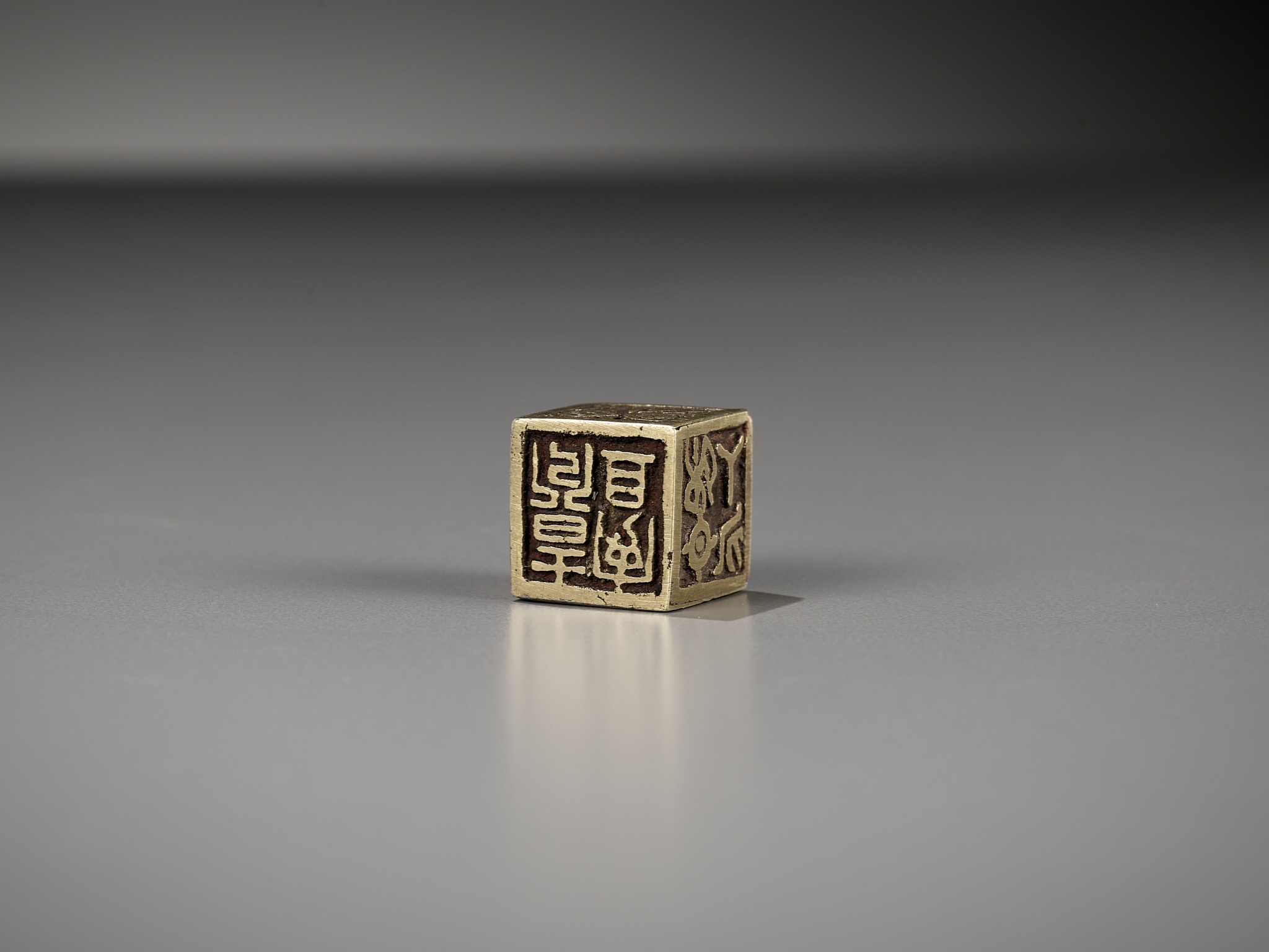 Lot 491 - A COMPLETE SET OF SIX BRONZE NESTING SEALS,