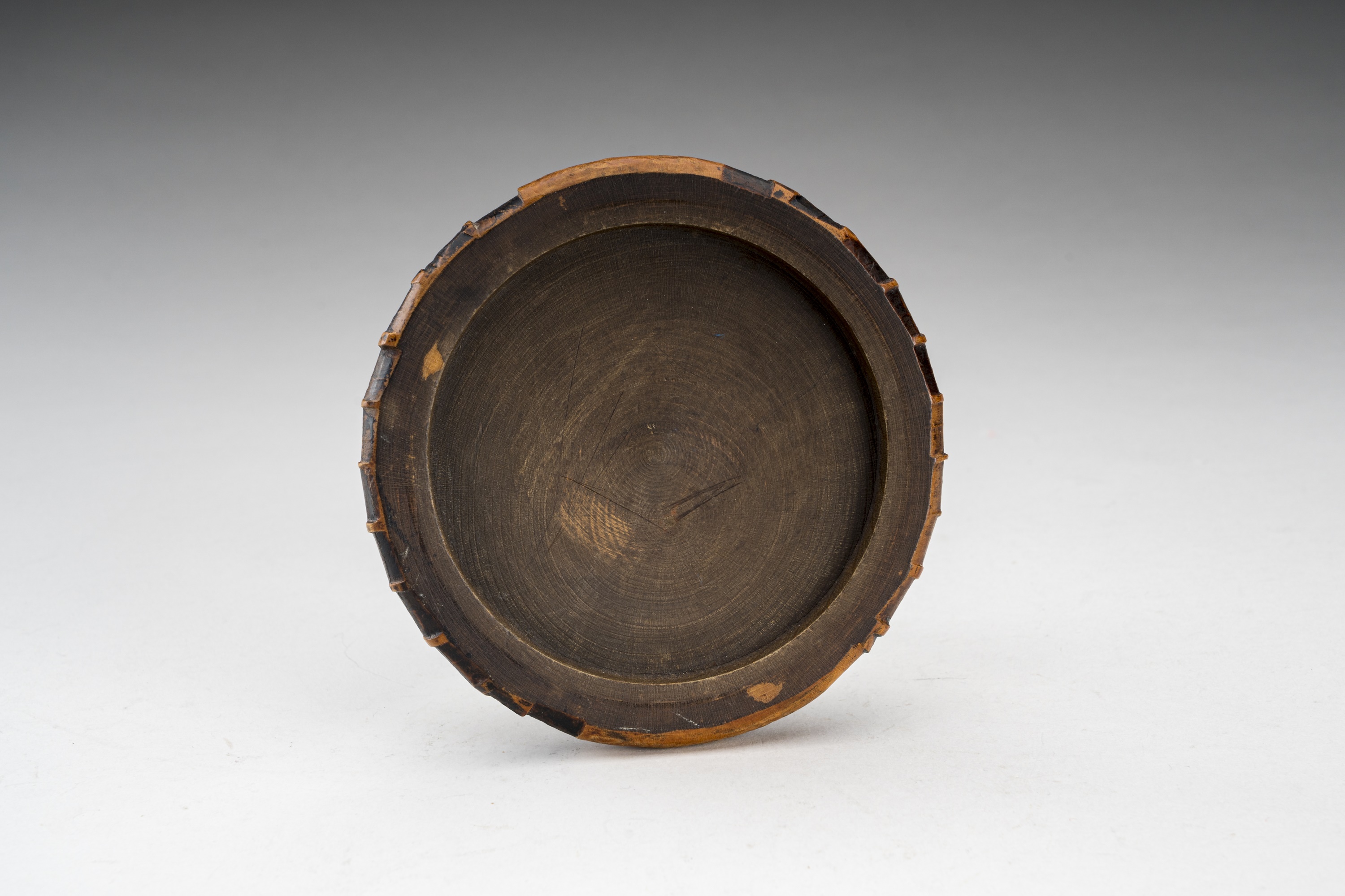 Lot 1037 - A CARVED AND INSET WOODEN BOX