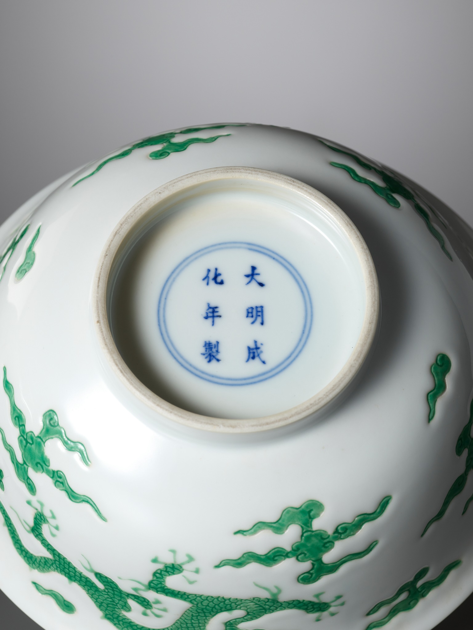 Lot 82 - A RARE PAIR OF MING-STYLE GREEN-ENAMELED