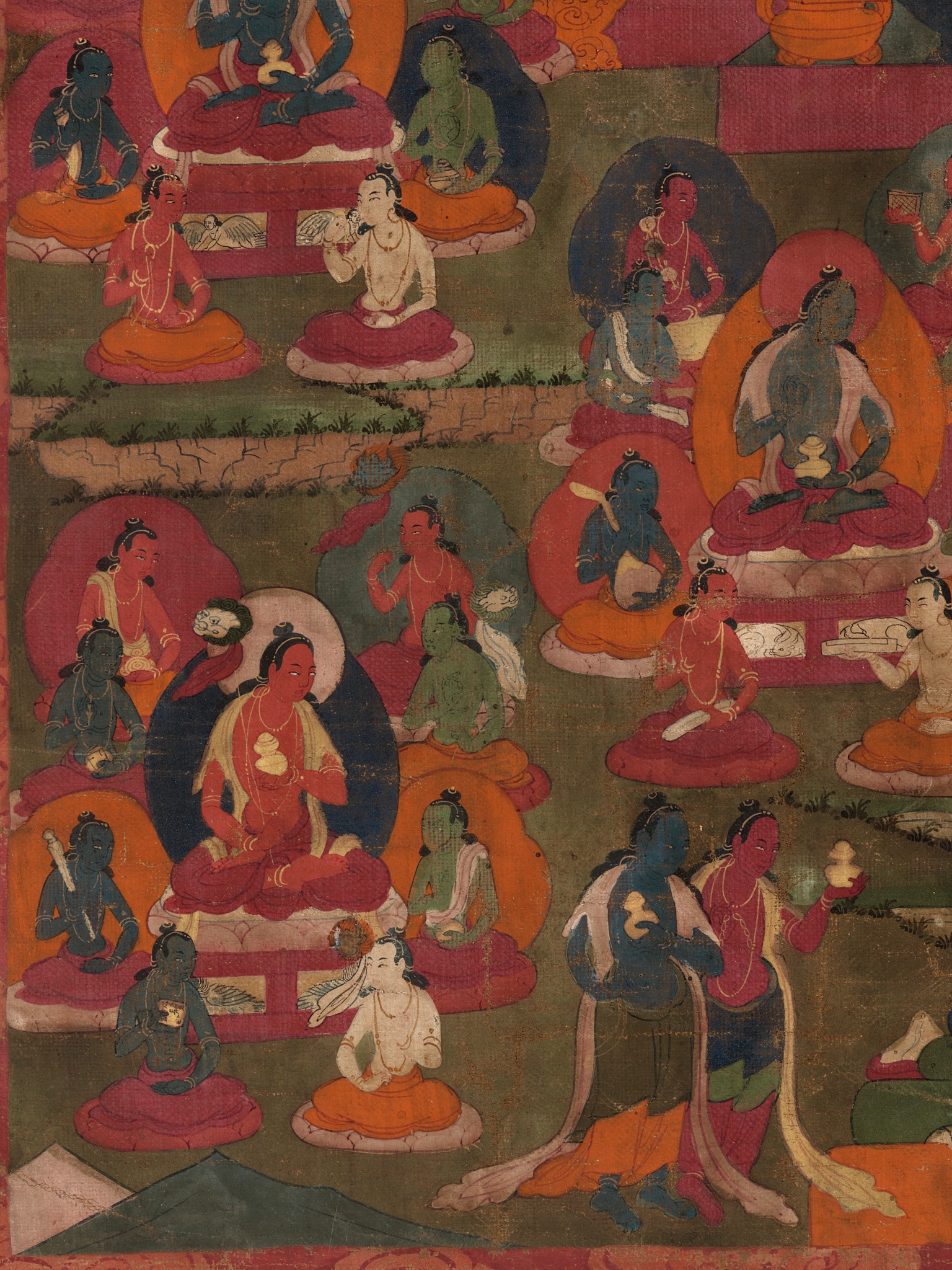 Lot 527 - A THANGKA OF SHERAB CHAMMA, TIBET, 18TH