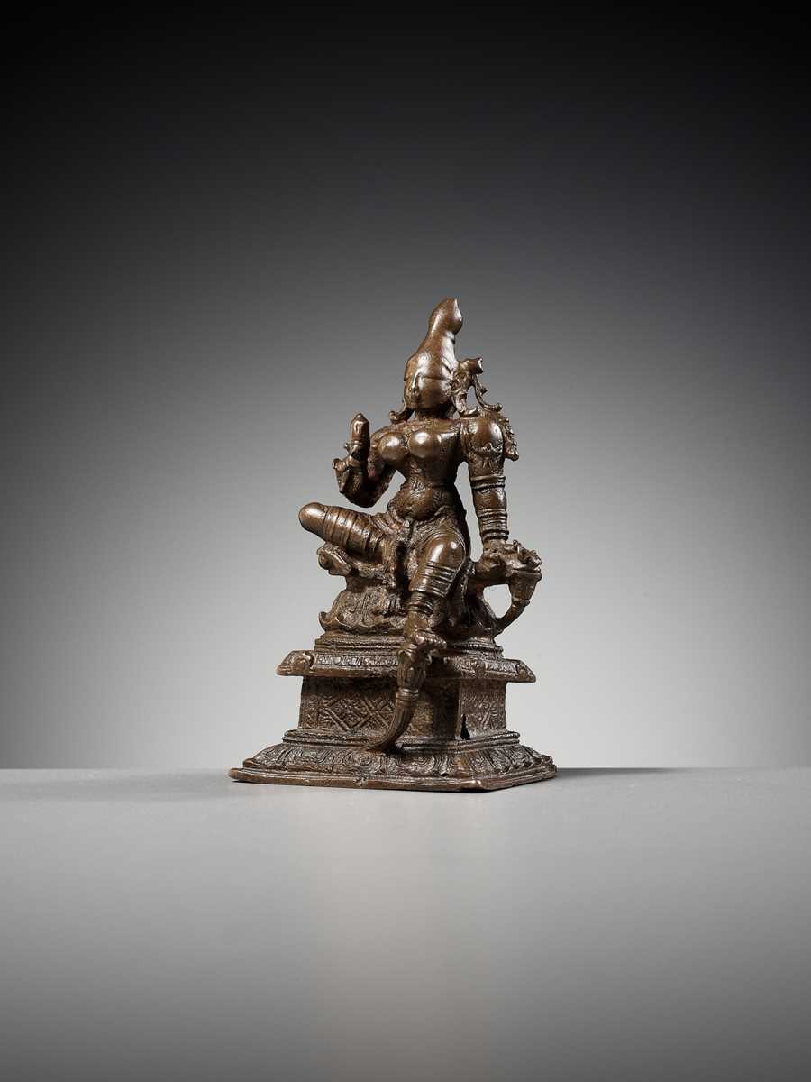 Lot 199 - A RARE BRONZE FIGURE OF PARVATI, CHOLA
