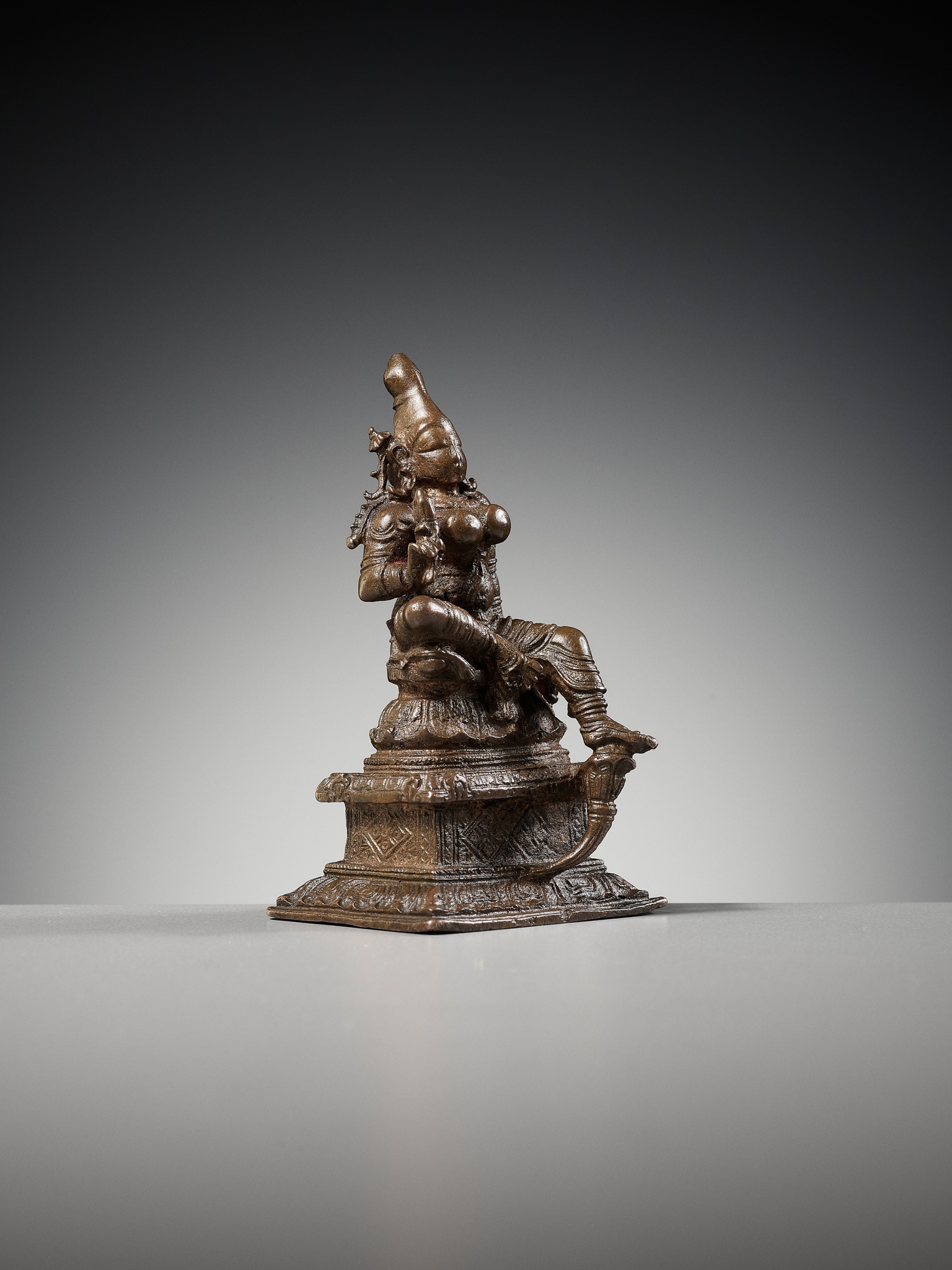 Lot 199 - A RARE BRONZE FIGURE OF PARVATI, CHOLA