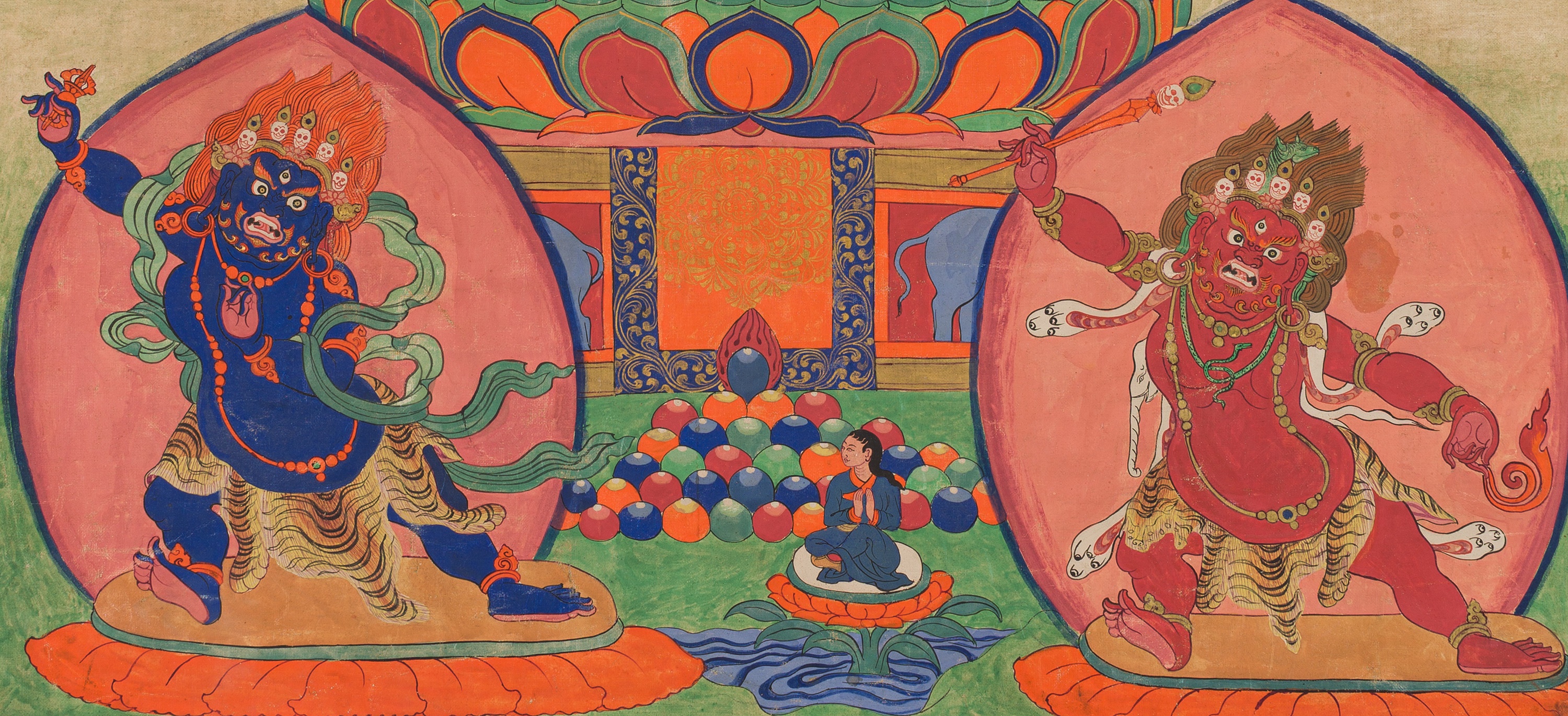Lot 47 - A FINE THANGKA OF AKSHOBHYA