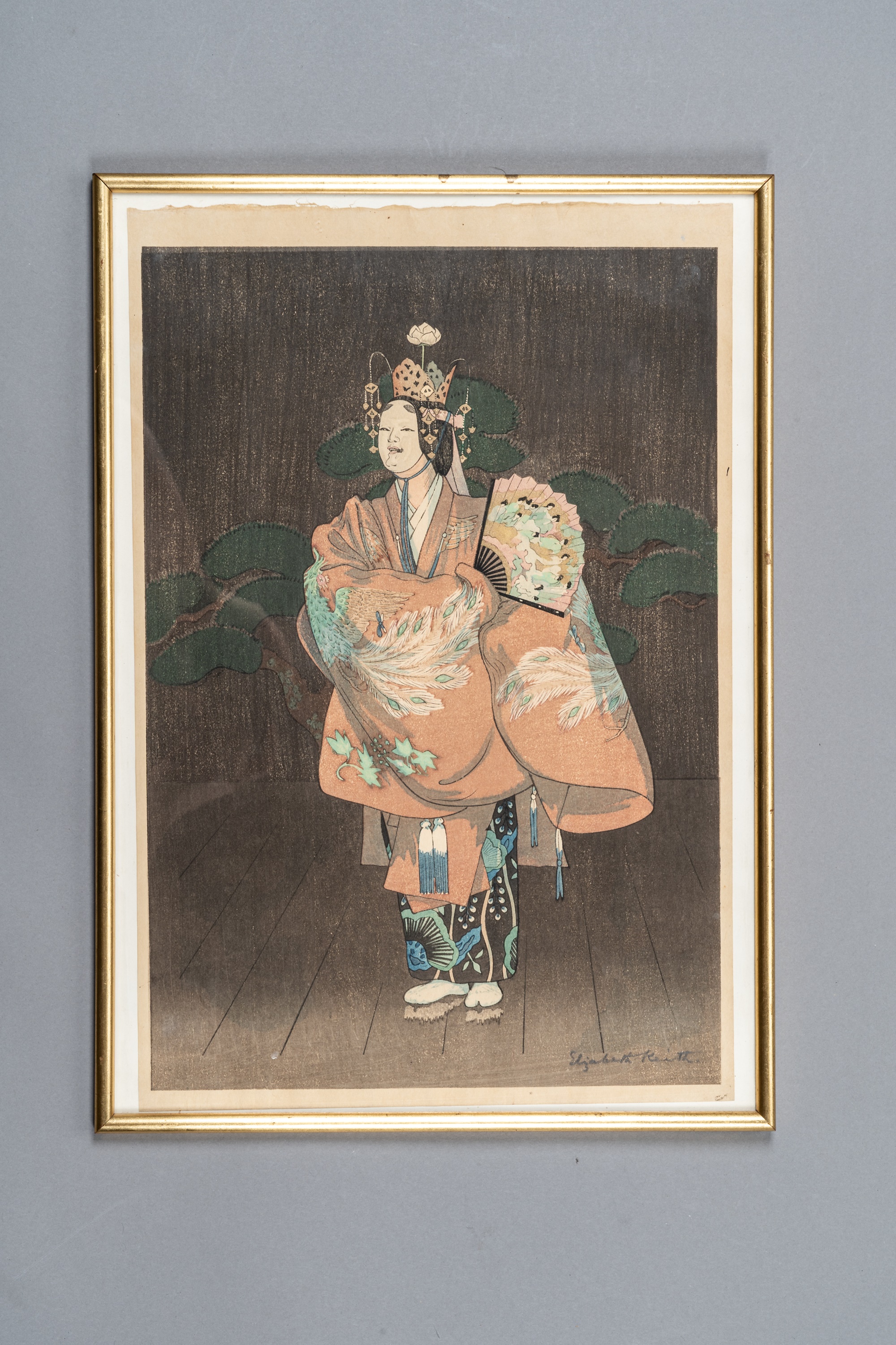 Lot 670 - ELIZABETH KEITH: A NOH ACTOR, c. 1920s