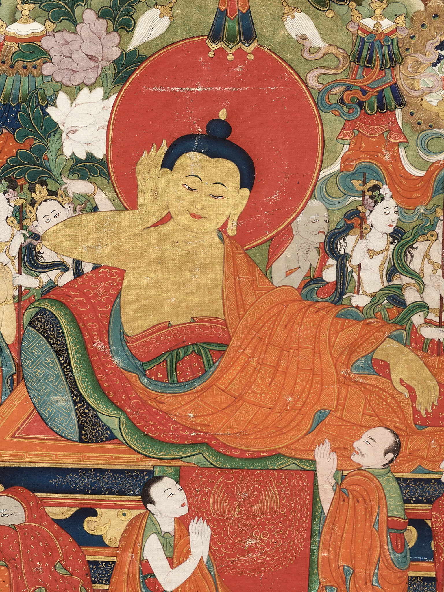 Lot 39 - A RARE THANGKA DEPICTING THE BUDDHA’S