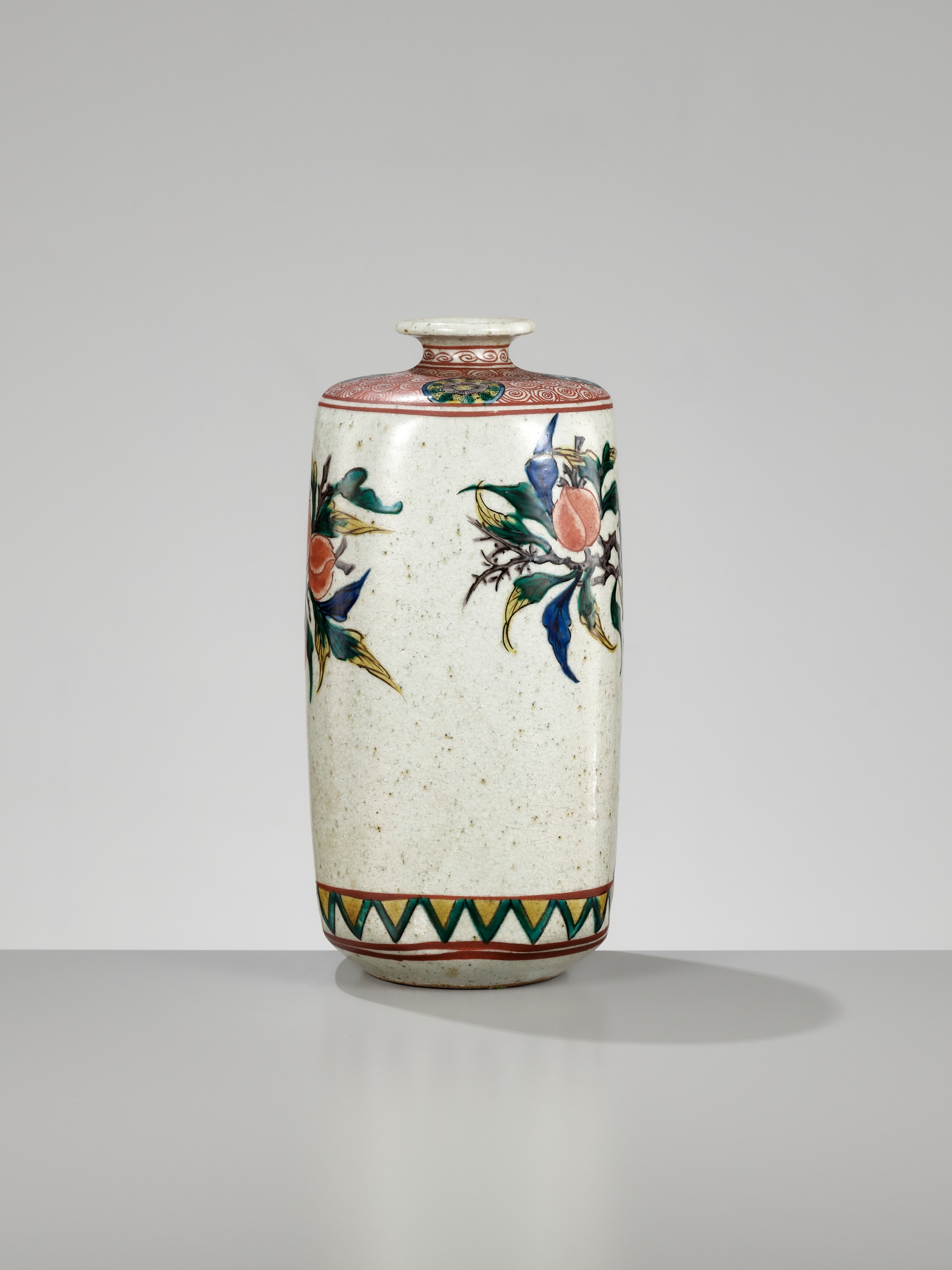 Lot 251 - A KO-KUTANI PORCELAIN TOKKURI (SAKE BOTTLE),