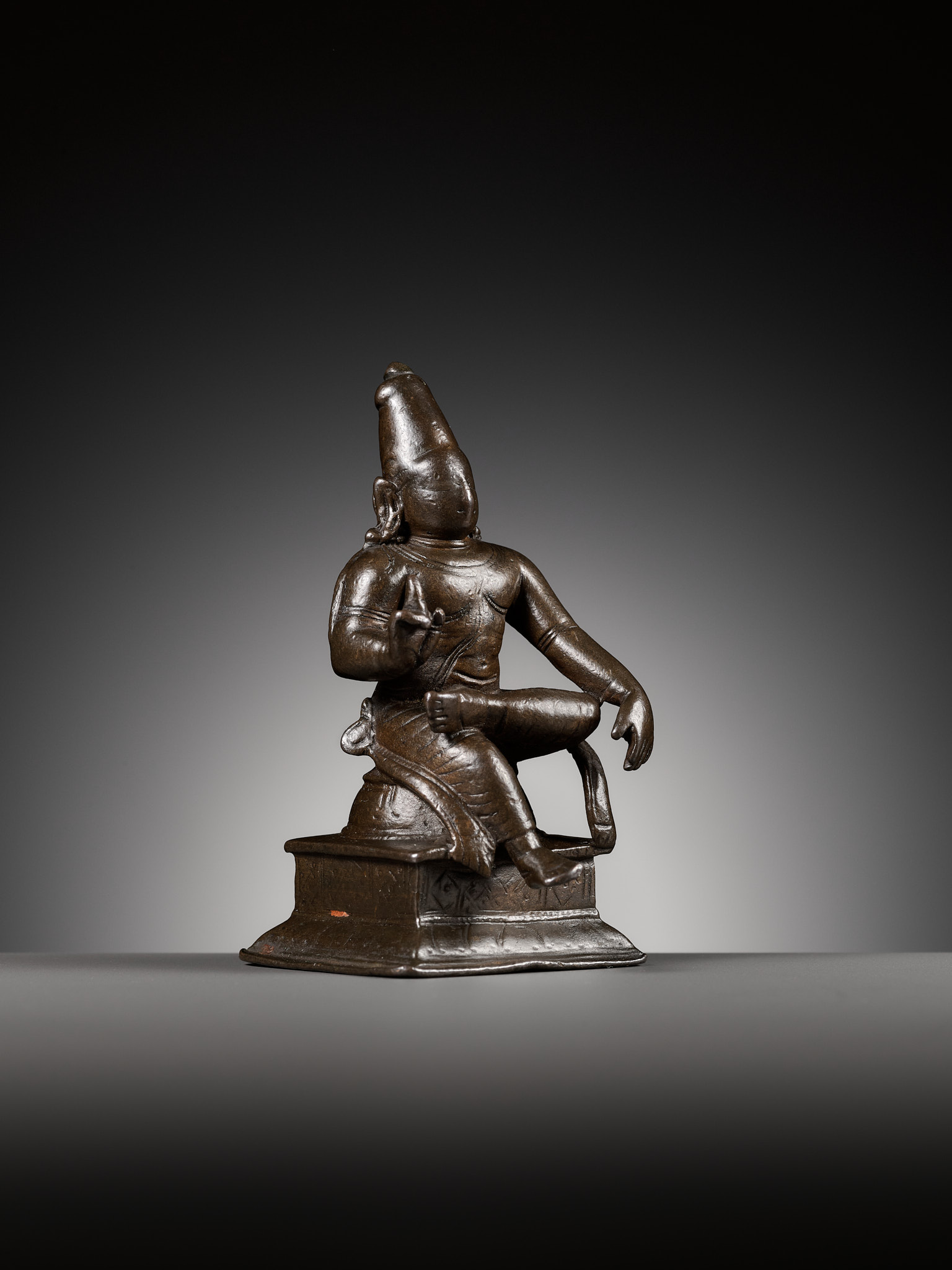 Lot 257 - A BRONZE FIGURE OF RAMA, LATER CHOLA PERIOD,