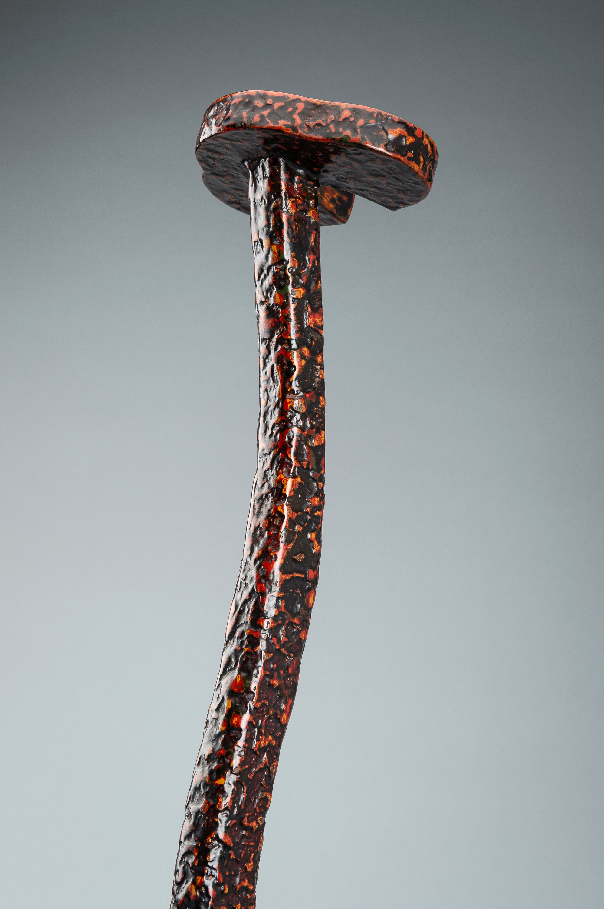 Lot 41 - A TSUGARU LACQUER TACHI KAKE (STAND FOR A