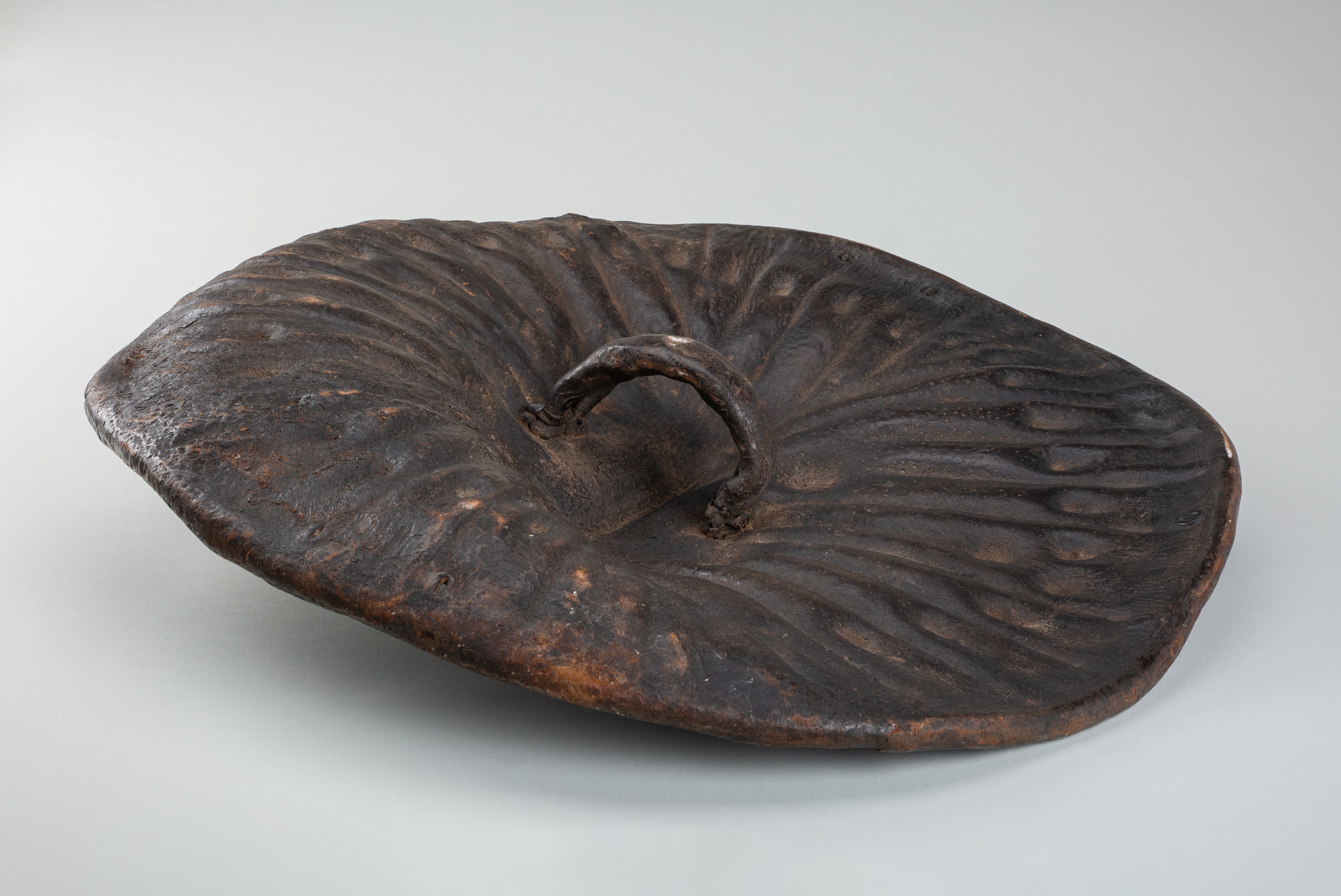 Lot 1685 - A LARGE OROMO LEATHER SHIELD