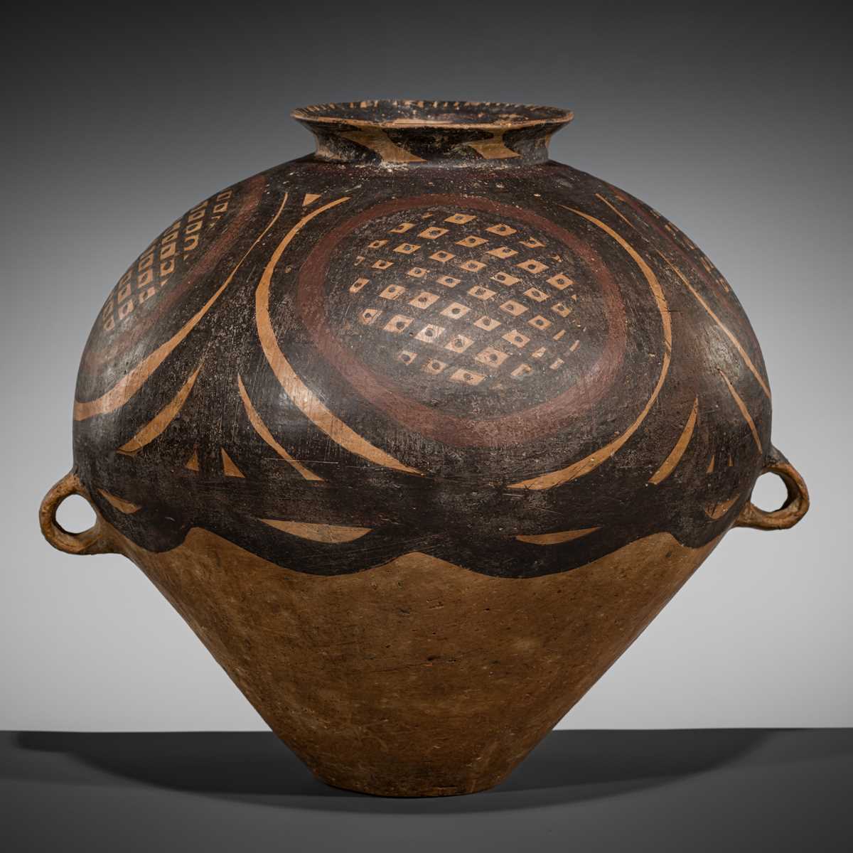 Lot 223 - A LARGE PAINTED POTTERY JAR, NEOLITHIC