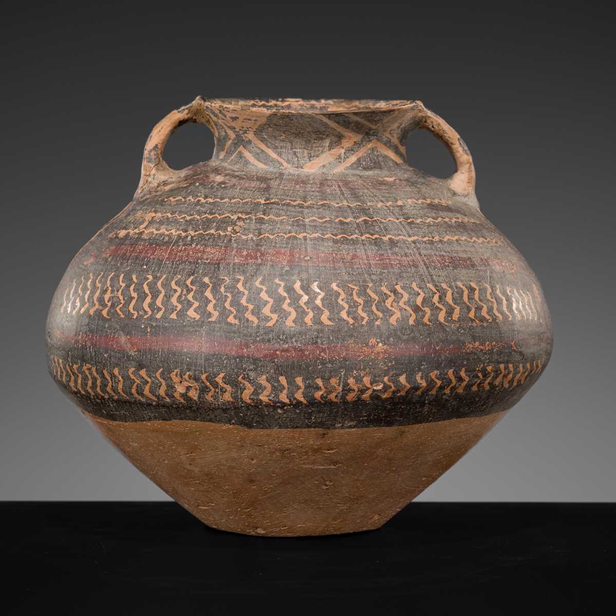 Lot 527 - A PAINTED POTTERY JAR, NEOLITHIC PERIOD,
