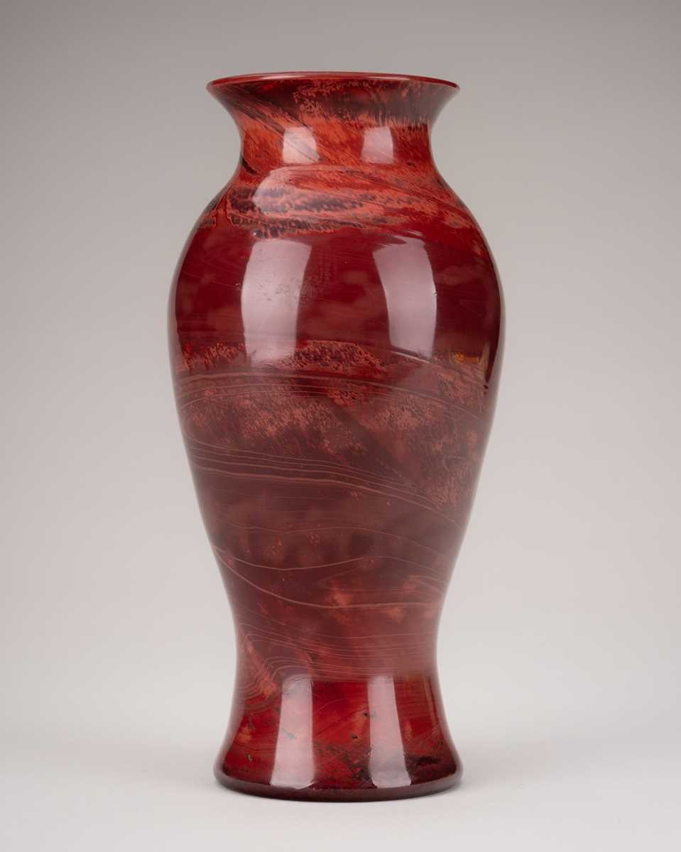 Lot 883 - A ‘REALGAR IMITATION’ GLASS VASE, QING