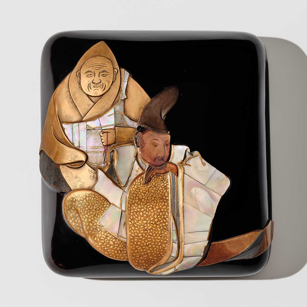 Lot 227 - A SUPERB RINPA-STYLE INLAID LACQUER