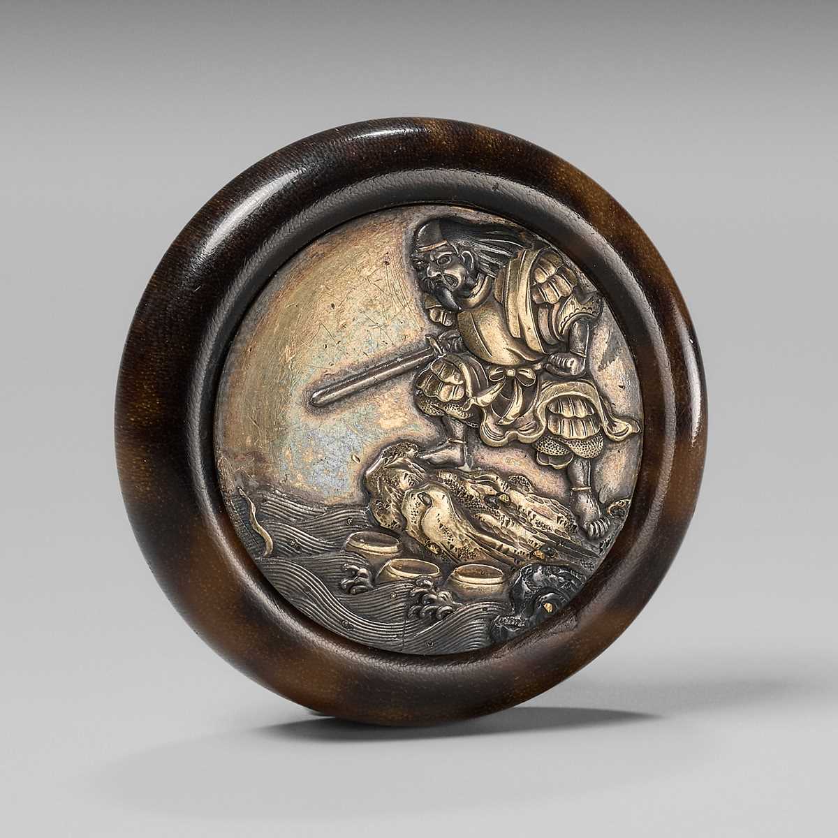 Lot 353 - RYUMIN: A TORTOISESHELL AND SHIBUICHI