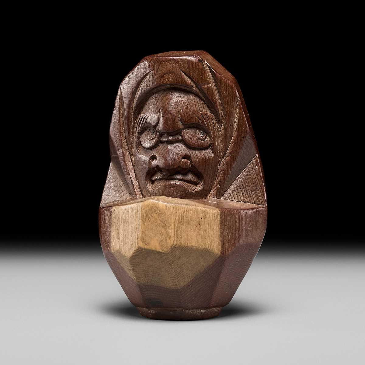 Lot 207 - SUKENAGA: A FINE ITTOBORI WOOD NETSUKE OF