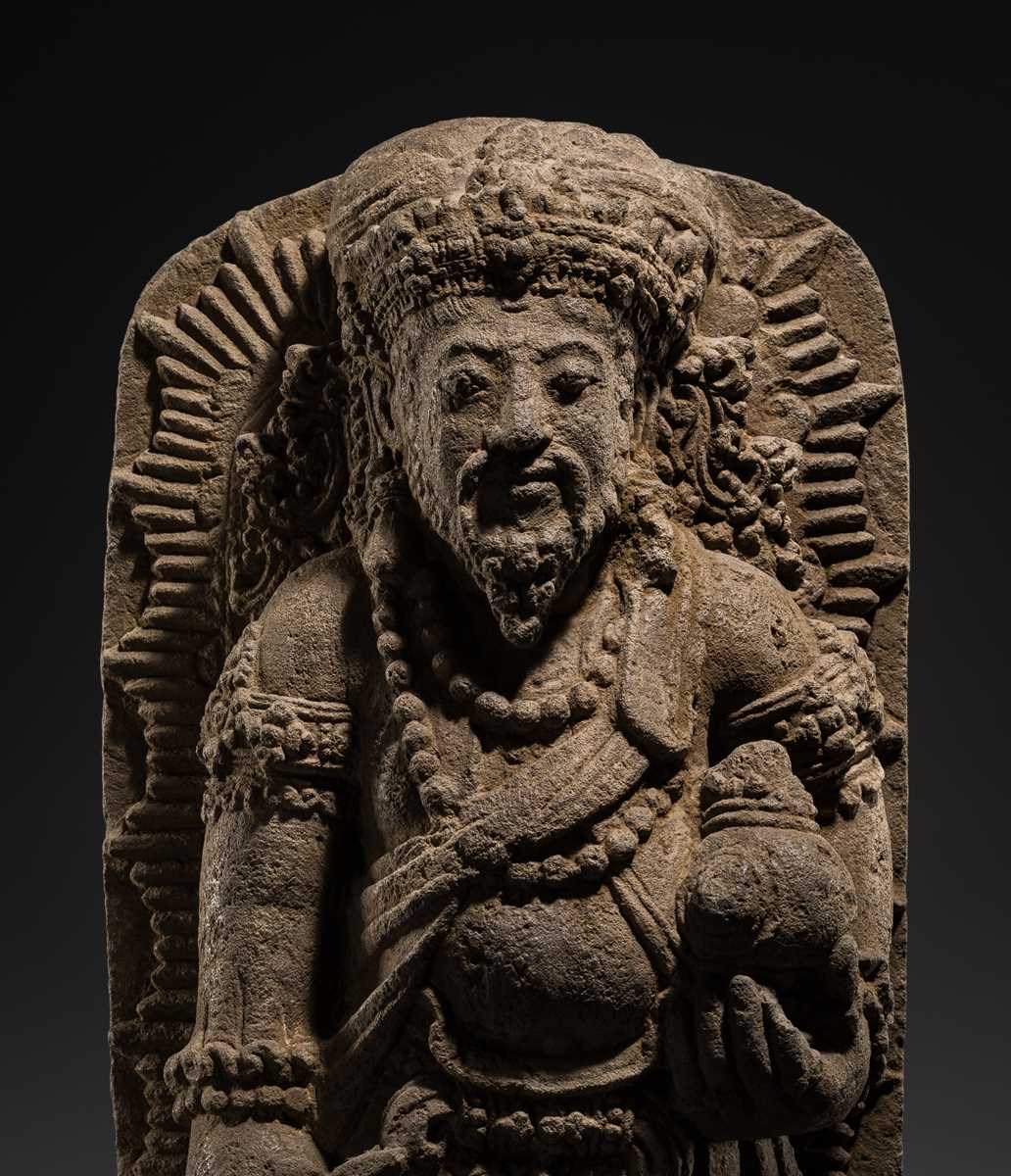 Lot 422 - A RARE ANDESITE FIGURE OF THE DIVINE SAGE