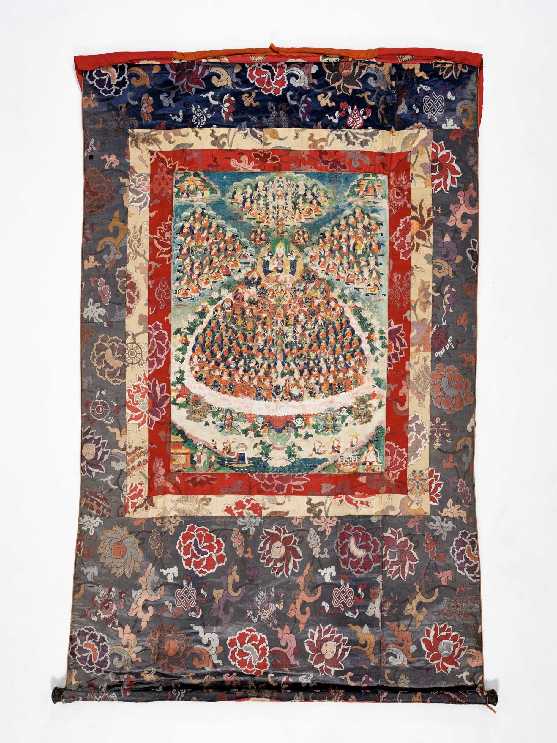 Lot 594 - A THANGKA OF A GELUGPA REFUGE FIELD, 19TH