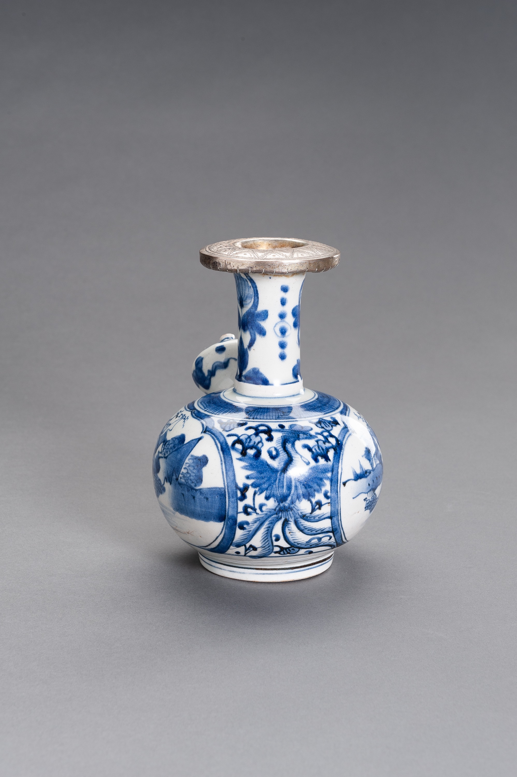 Lot 144 - AN ARITA CERAMIC POURING VESSEL (KENDI) WITH