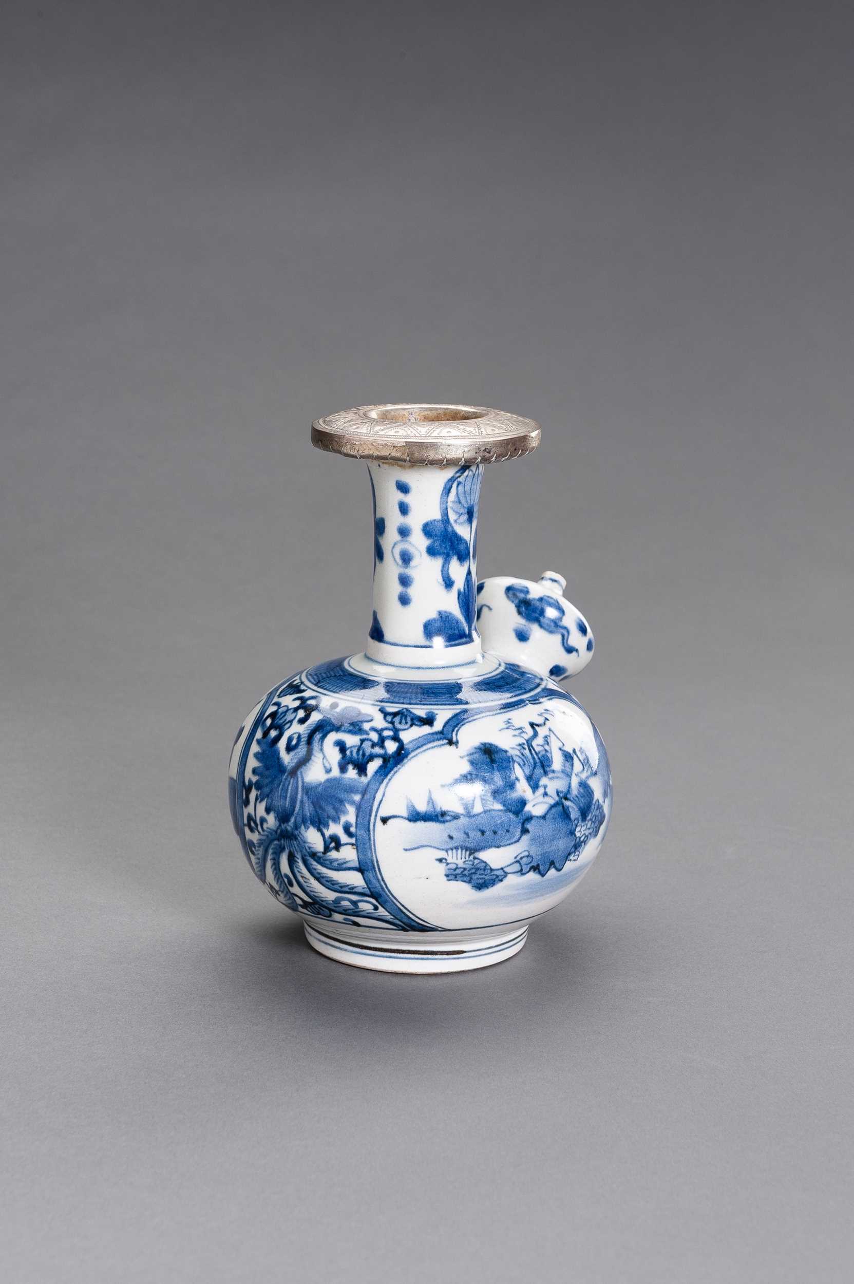 Lot 144 - AN ARITA CERAMIC POURING VESSEL (KENDI) WITH