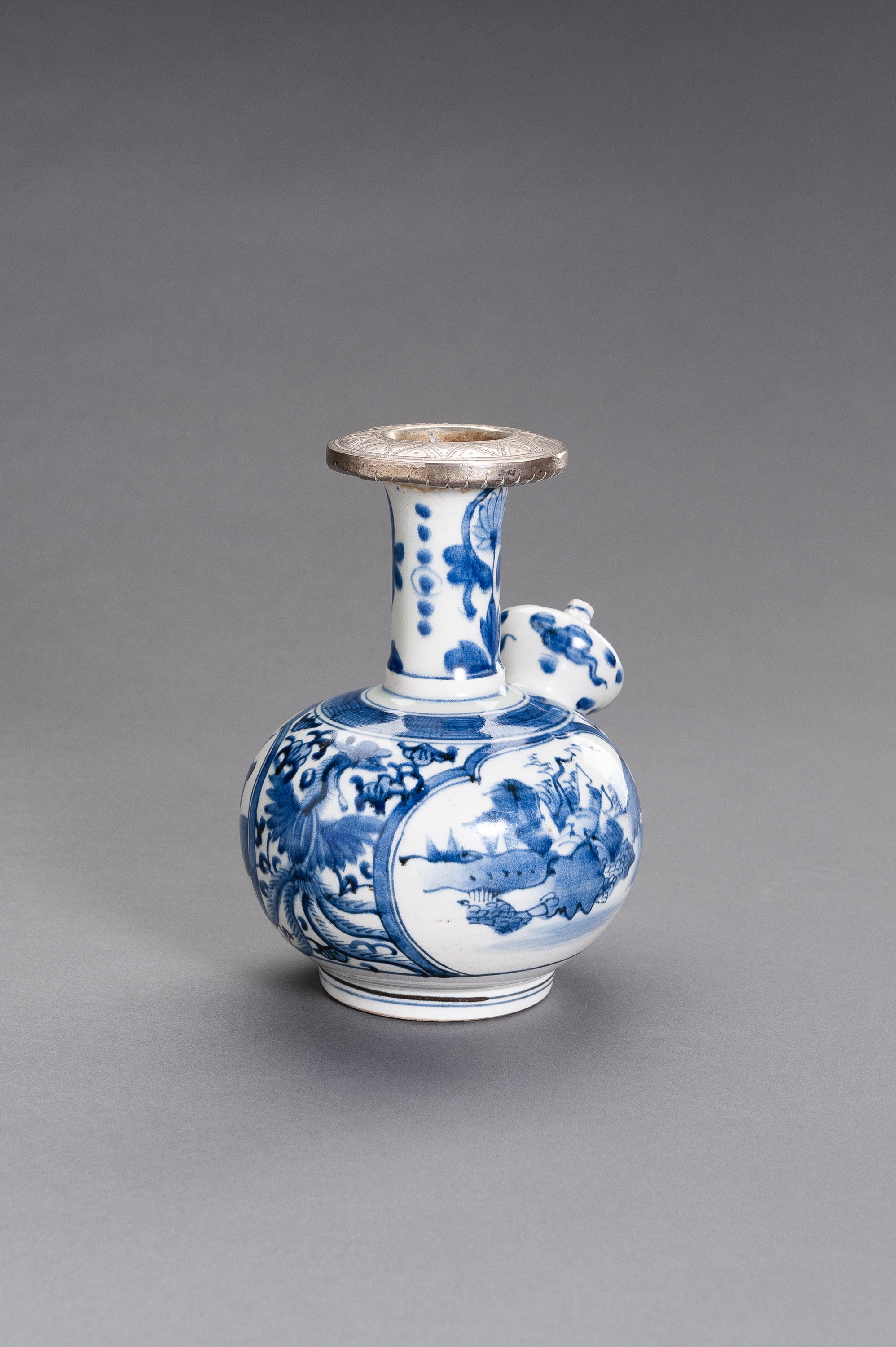 Lot 144 - AN ARITA CERAMIC POURING VESSEL (KENDI) WITH