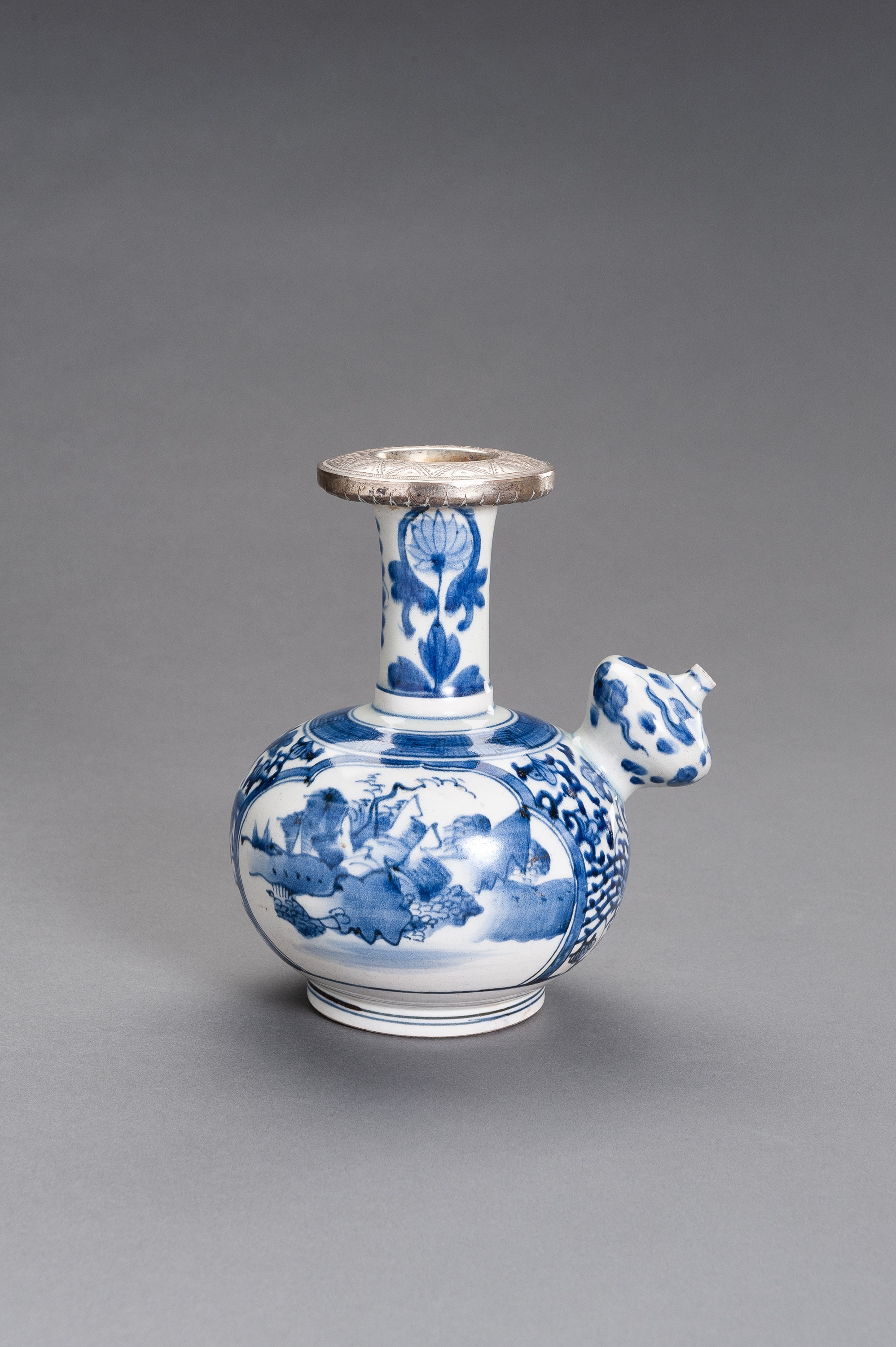 Lot 144 - AN ARITA CERAMIC POURING VESSEL (KENDI) WITH