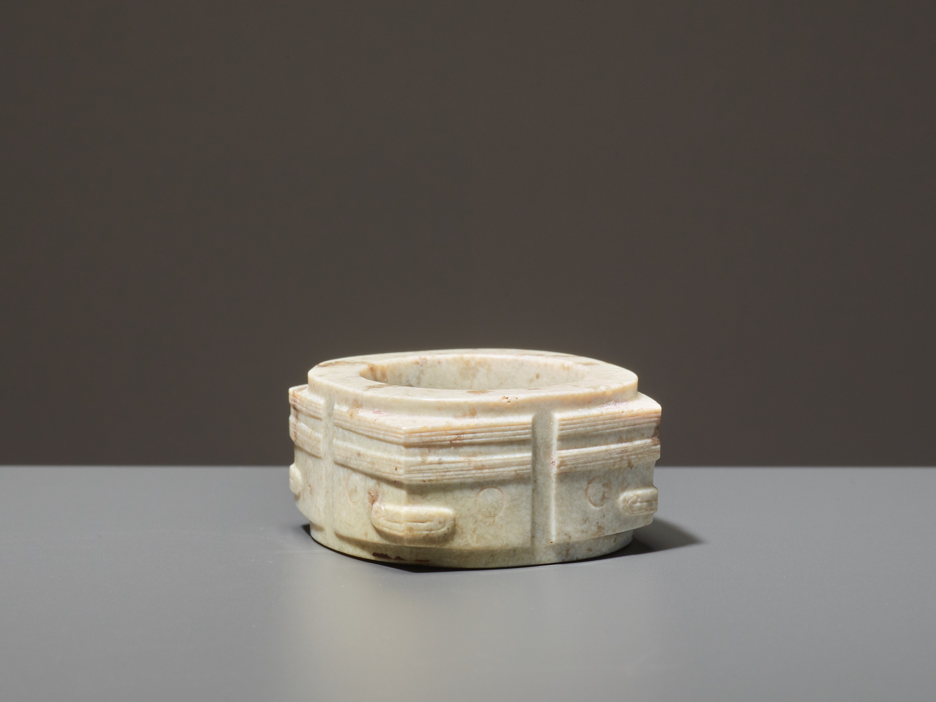 Lot 80 - A SMALL JADE CONG, LIANGZHU