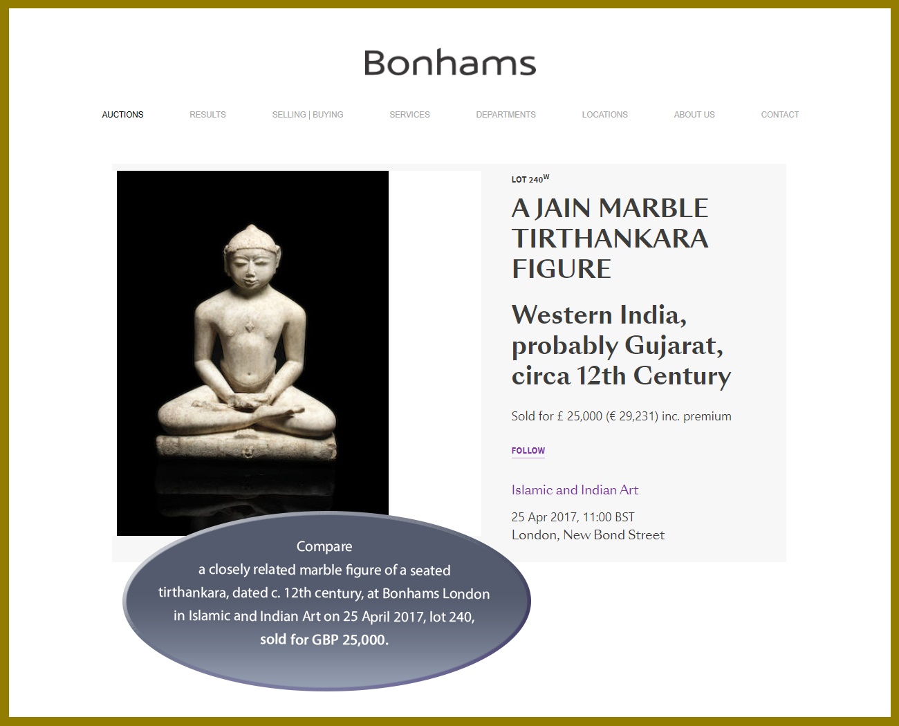 Lot 598 - A JAIN MARBLE FIGURE OF RISHABHANATHA, THE