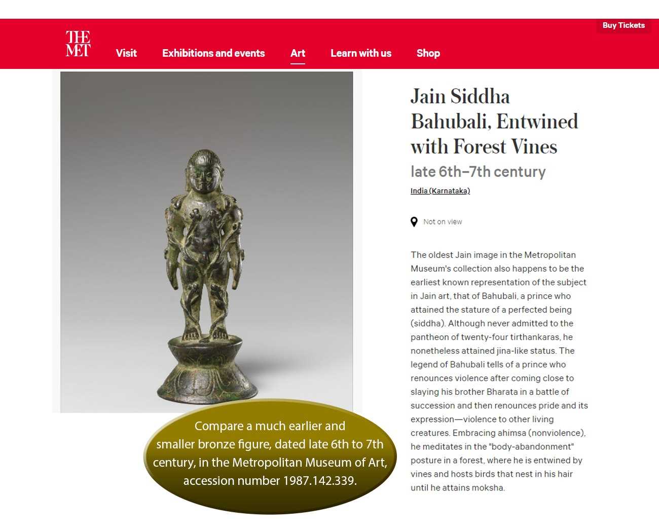 Lot 208 - A BRONZE FIGURE OF THE JAIN HERO BAHUBALI